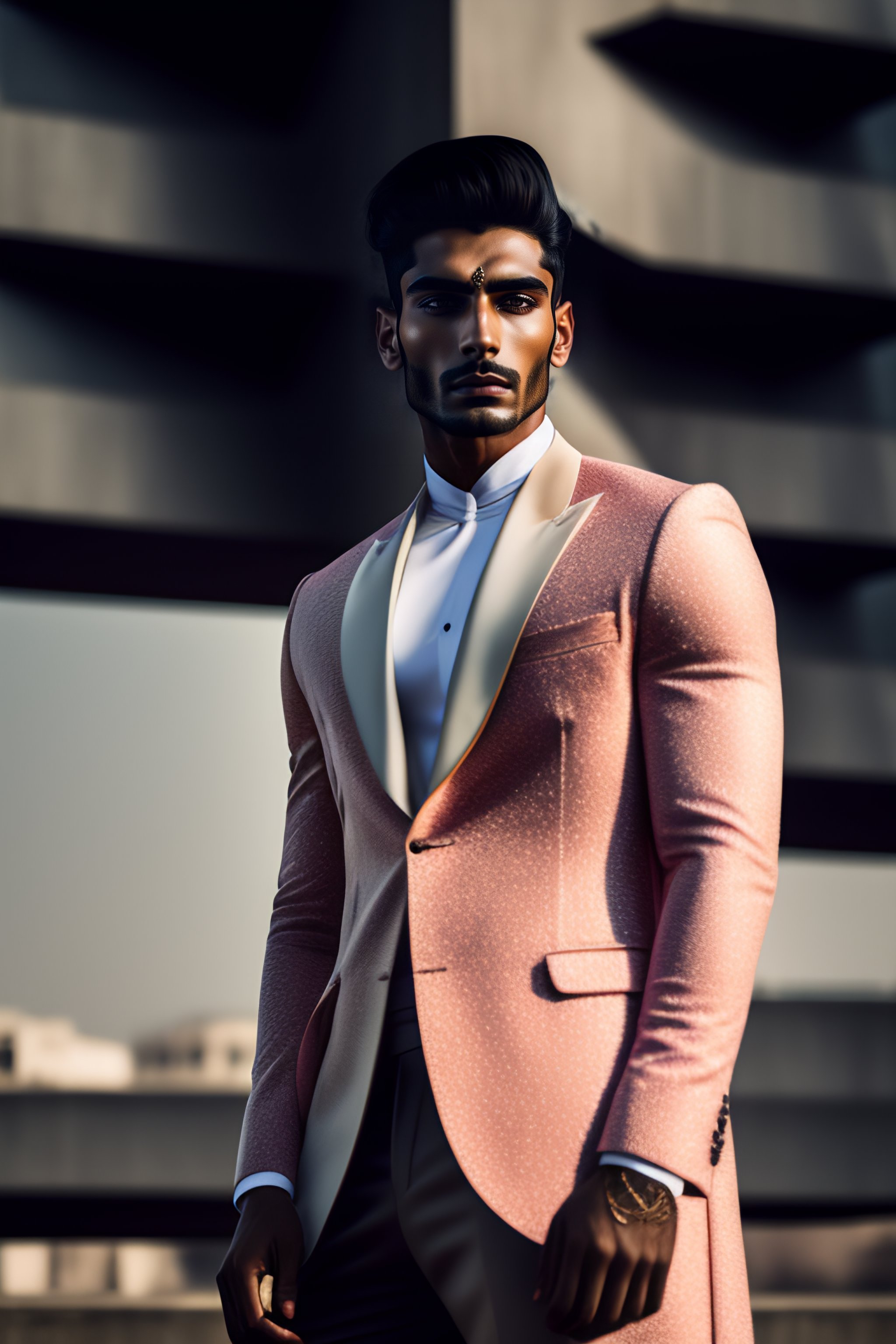 Lexica - Haute couture beautiful pakistani male, fashion model ...