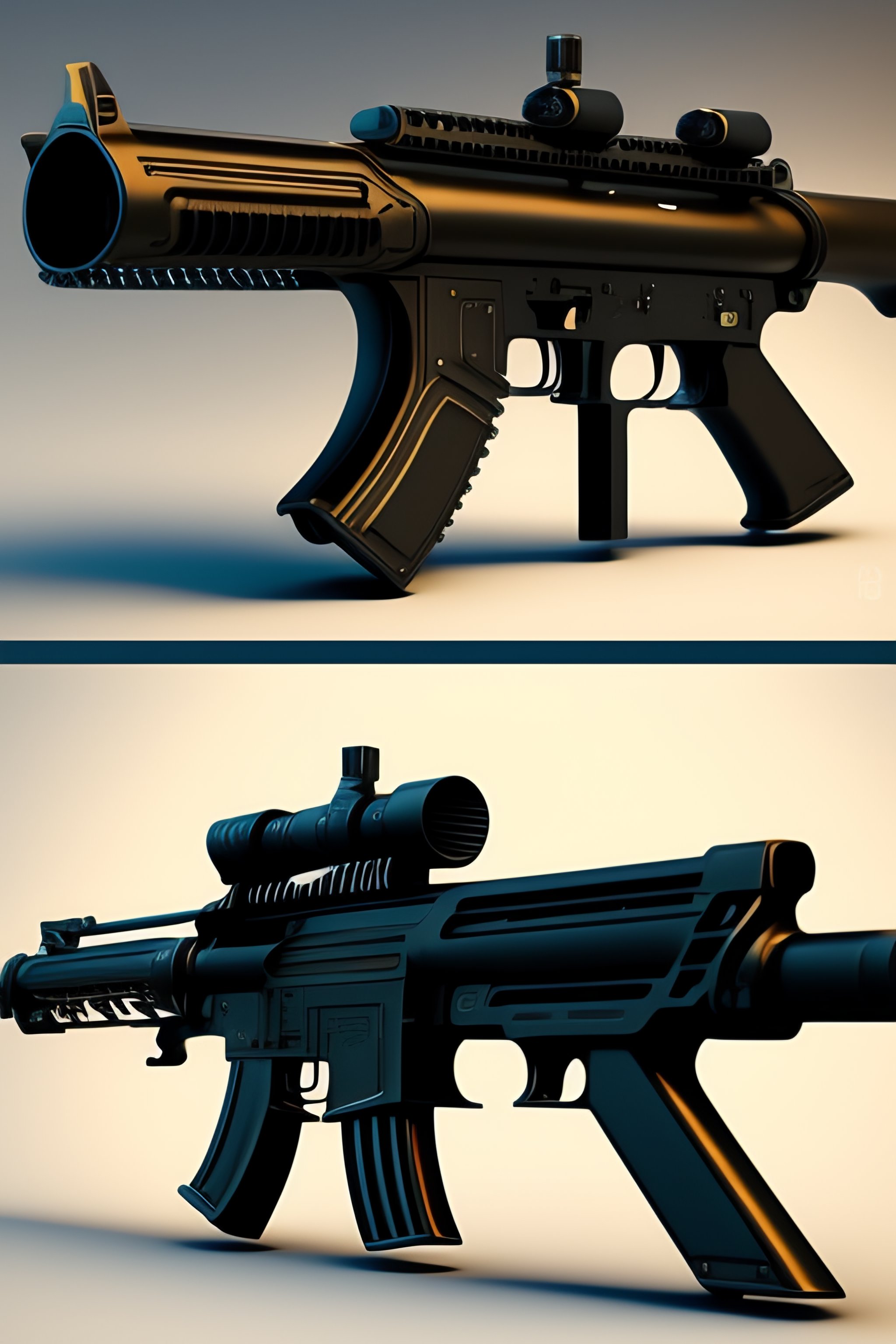 Lexica - Cyberpunk kalashnikov assault rifle