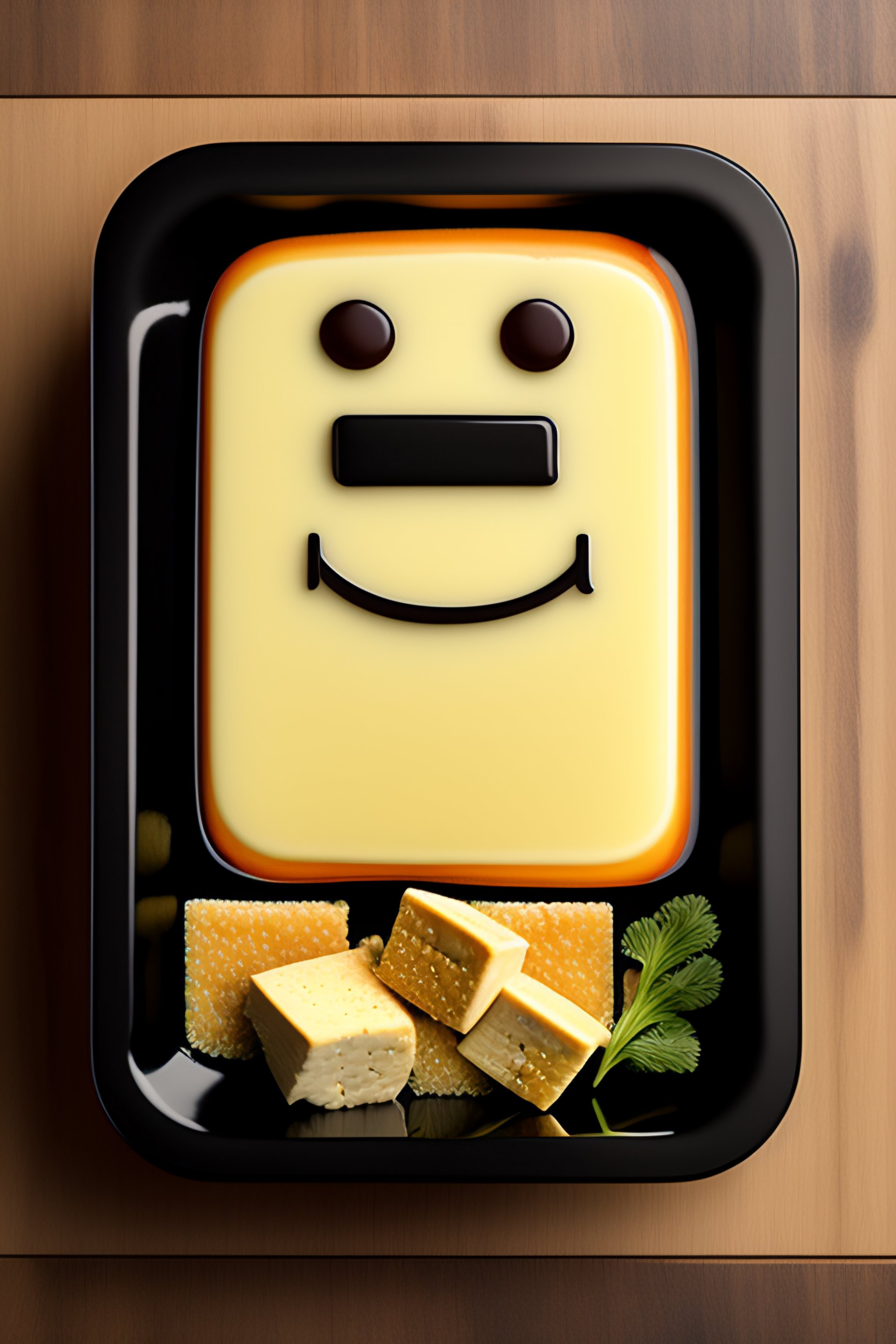 Lexica - Tofu with a smiling face