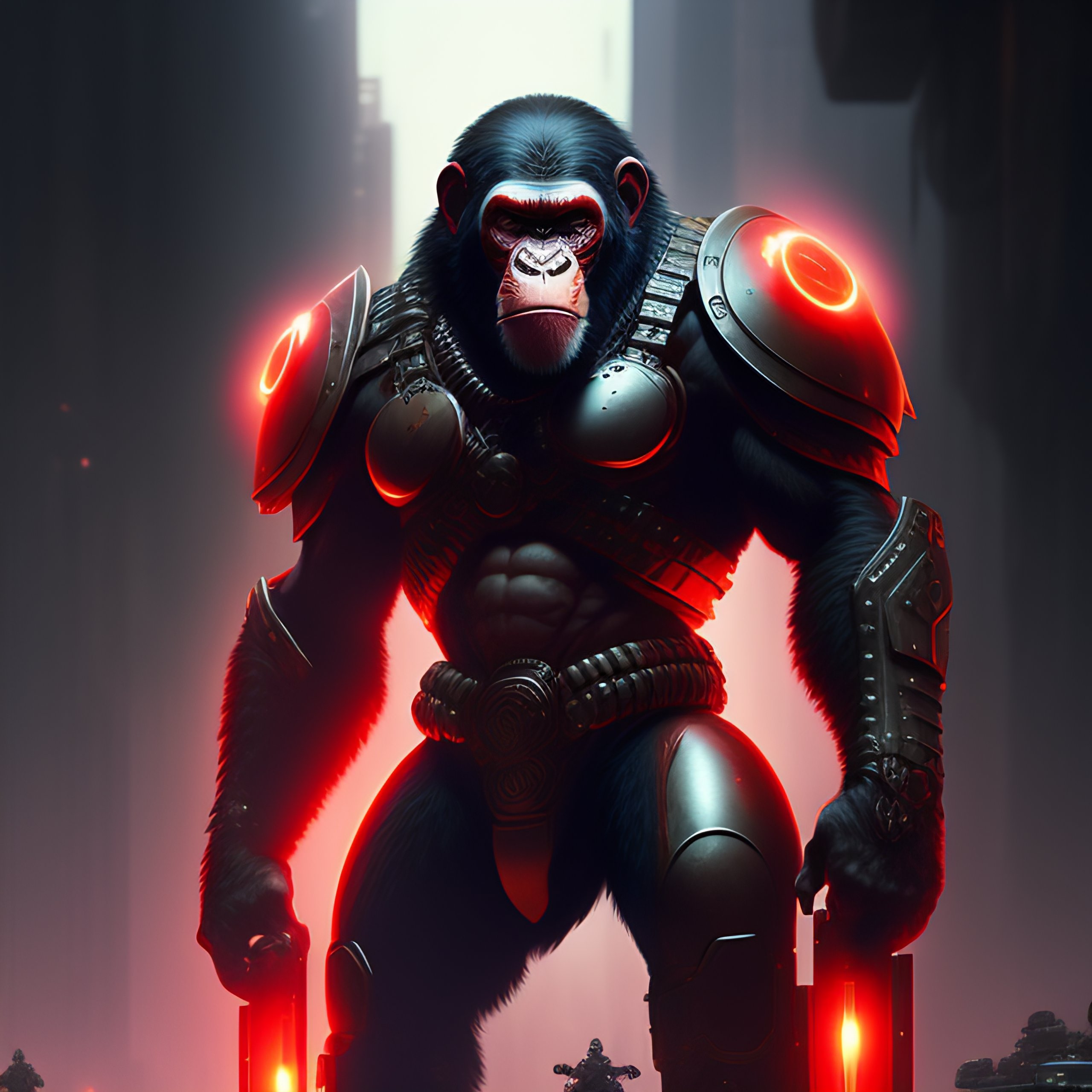 Lexica - A biomechanical cyborg bored ape from planet of the apes, with ...