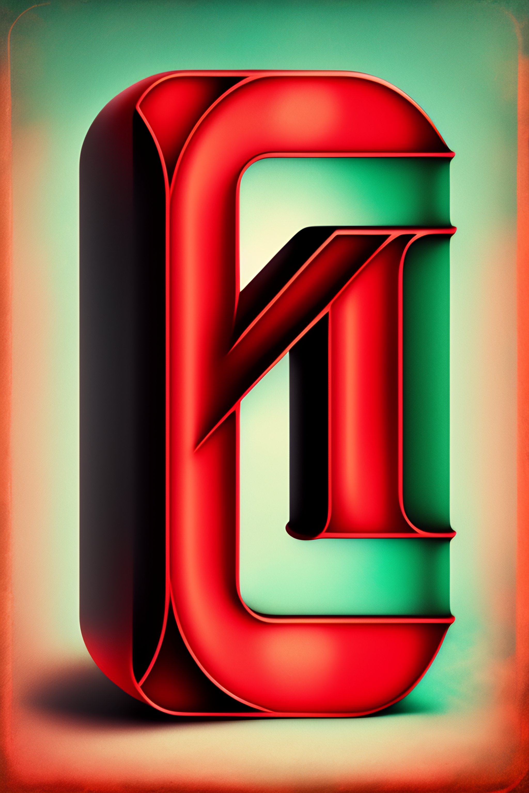 Lexica - Letter m + faded red