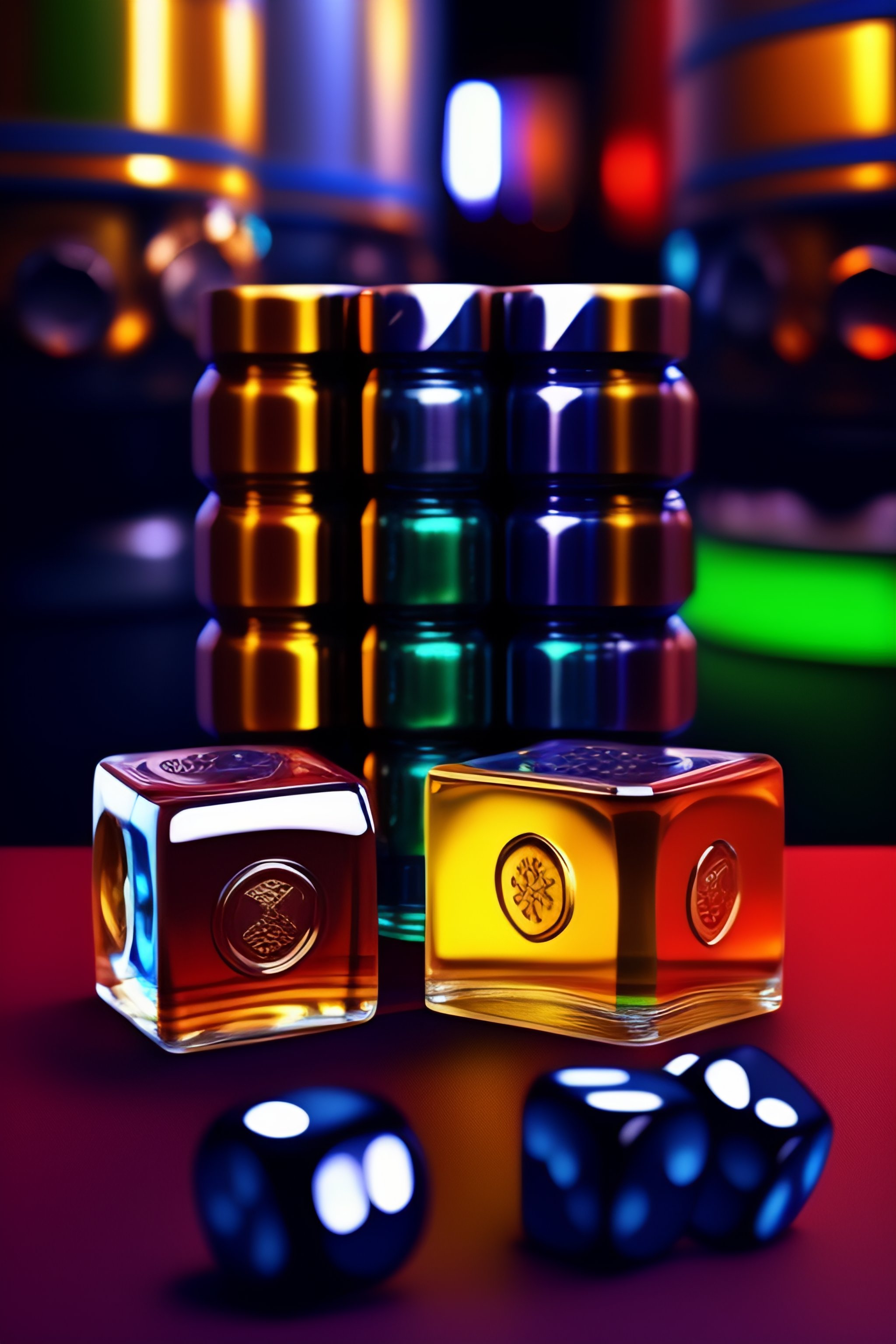 Lexica - The album cover art of a Dice that is surrounded by beer ...