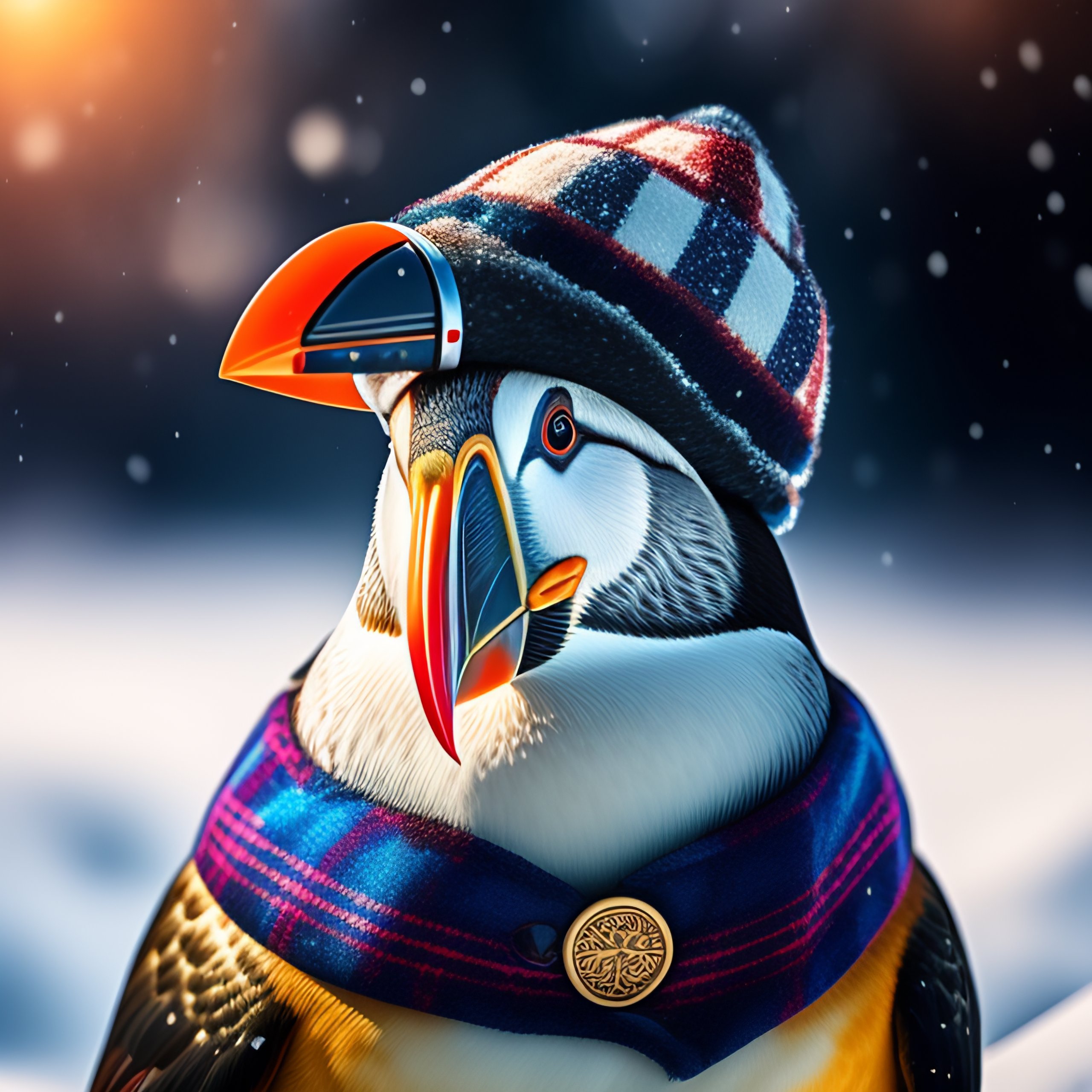 Lexica - Beautiful and bright advertising, photography of a puffin in ...