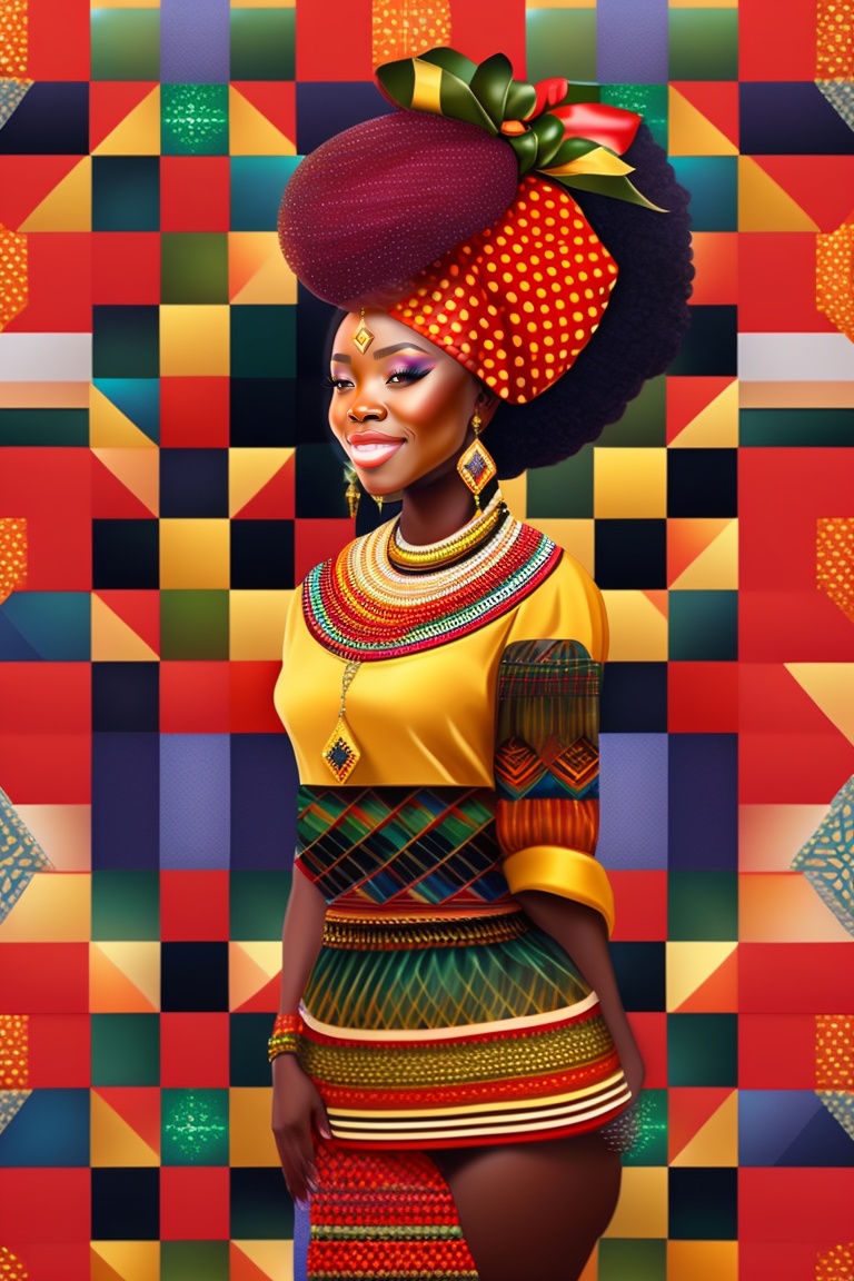 Lexica - African woman, african pattern, african print, christmas