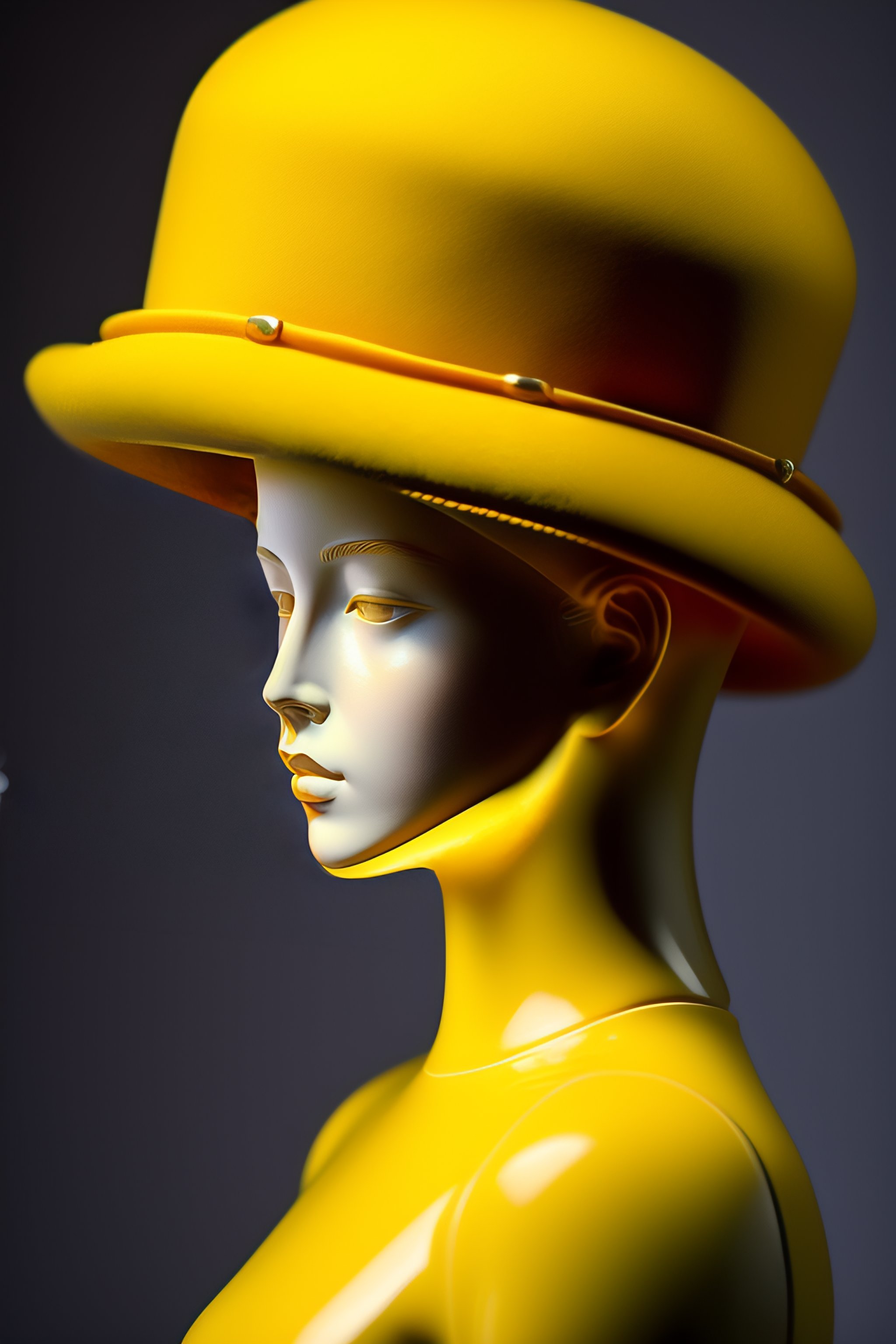 Lexica - PLASTIC SCULPTURE OF A GIANT YELLOW BERET