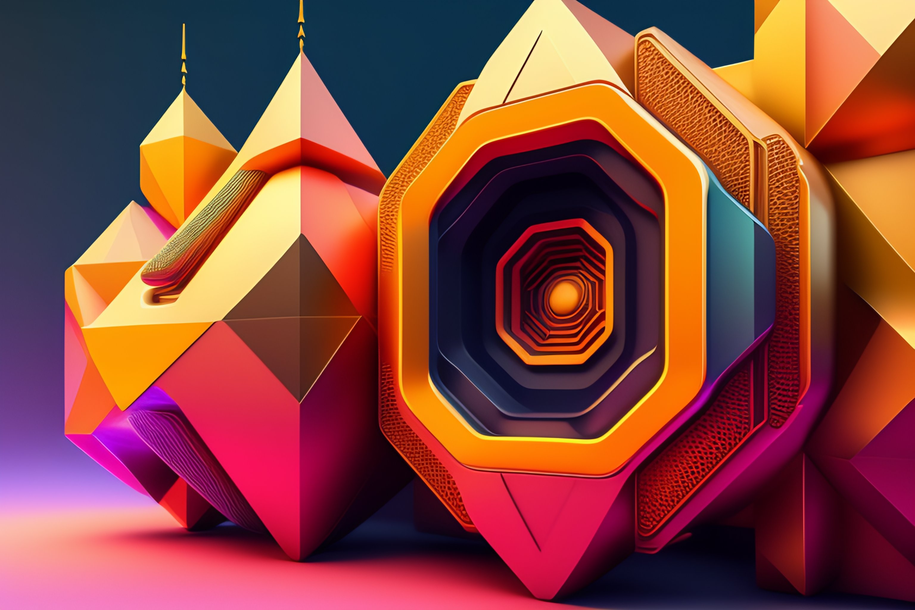 Lexica - Complex geometric shapes, hyper detailed, ultra-sharp, octane ...