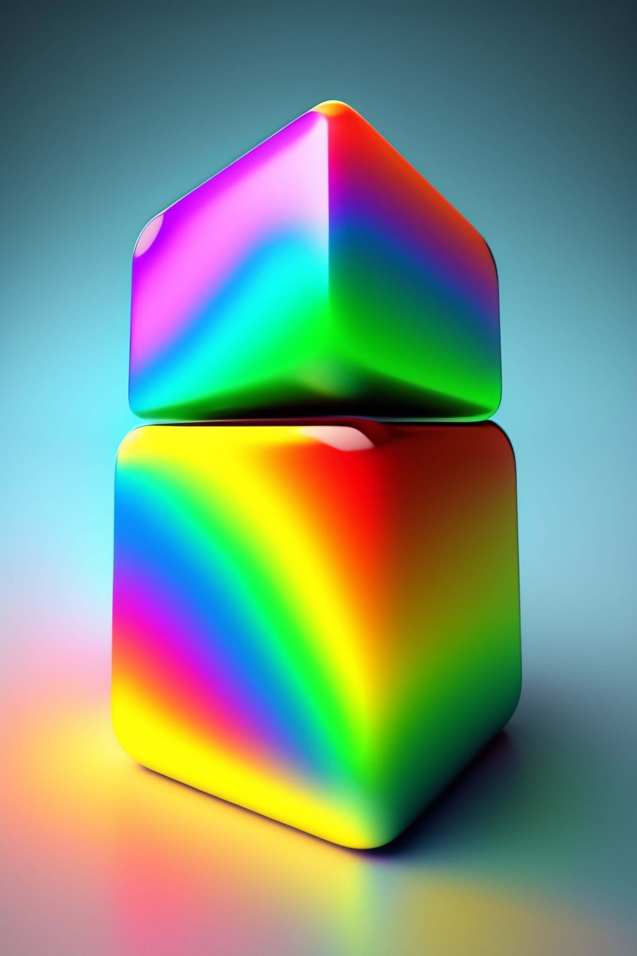 Lexica - 3d rainbow cubes