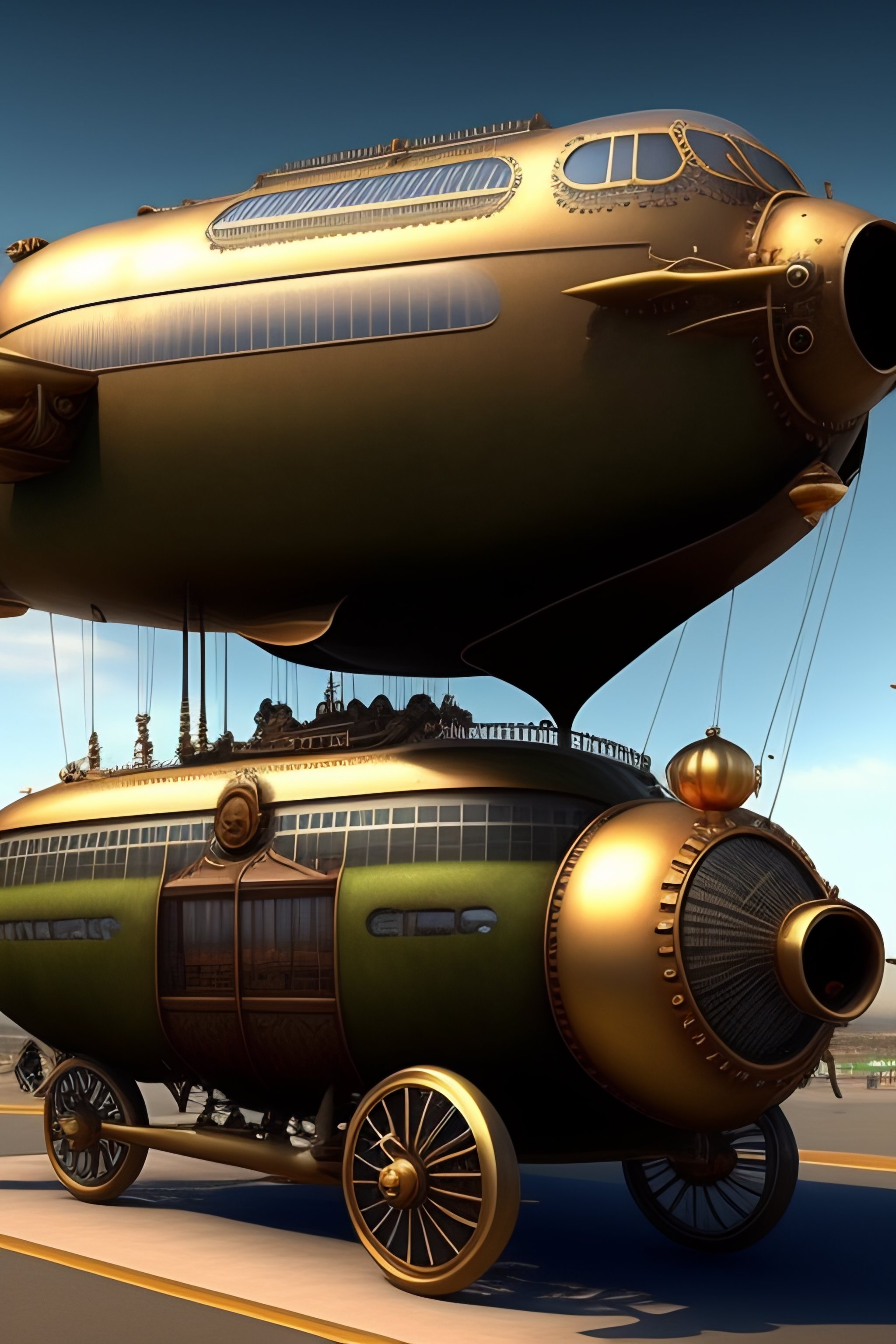 Lexica - Steampunk City Airplane Airship Aircraft, steam punk, mode Of ...