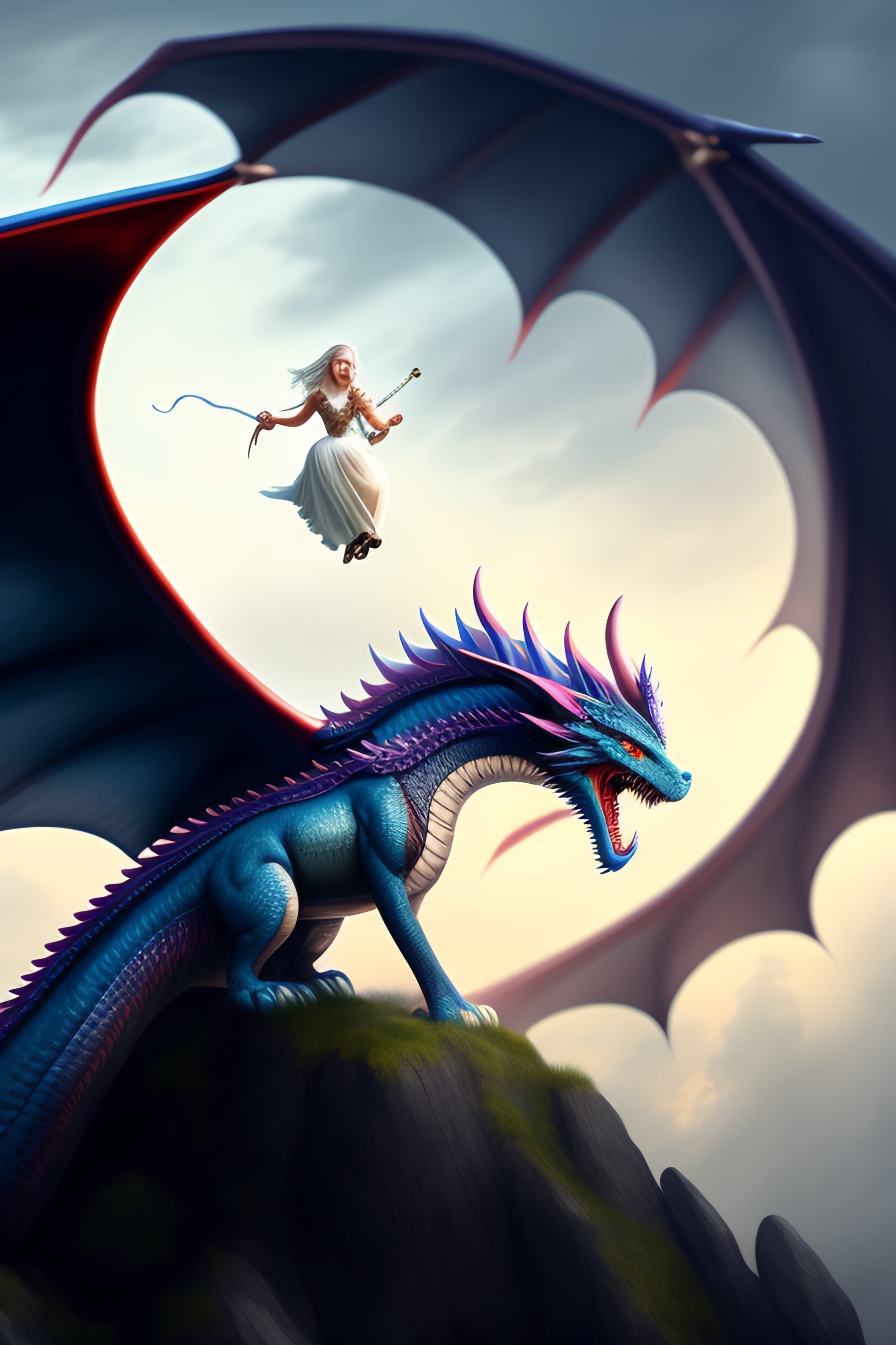 Lexica - Daenerys Targaryen flying on a dragon
