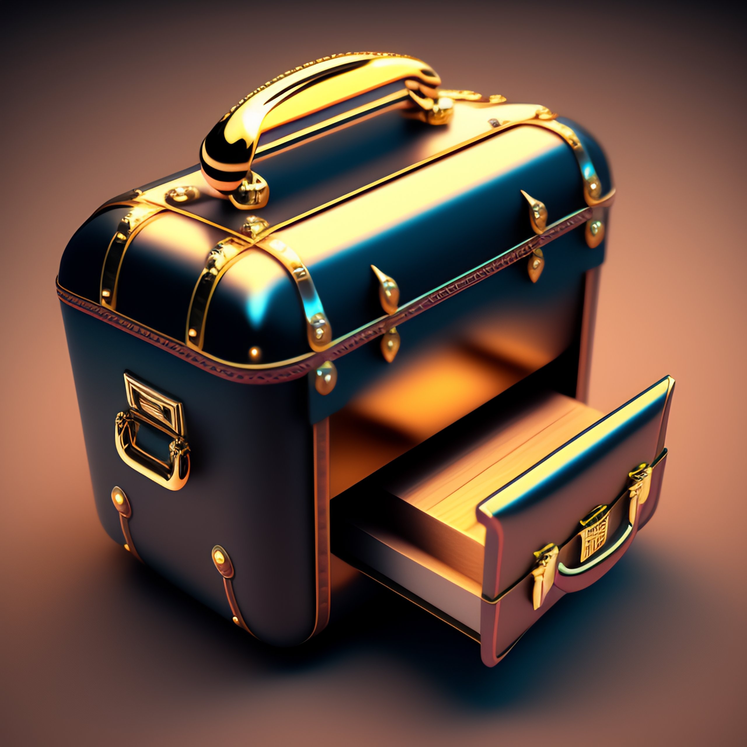Lexica - Briefcase, 3d icon minimalism style
