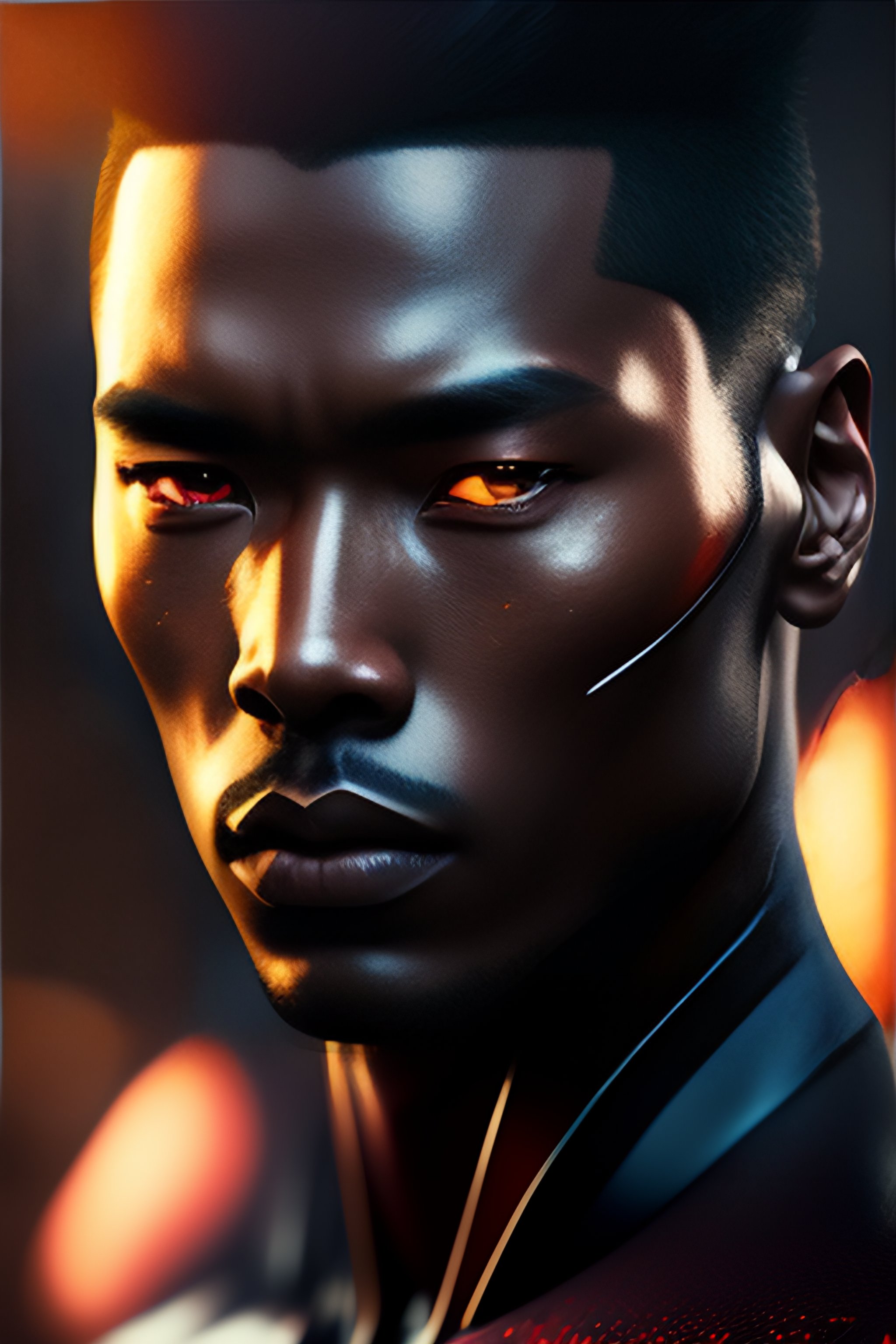 Lexica - Full body 8k unity render, Male Bionic Cyborg, one red eye ...