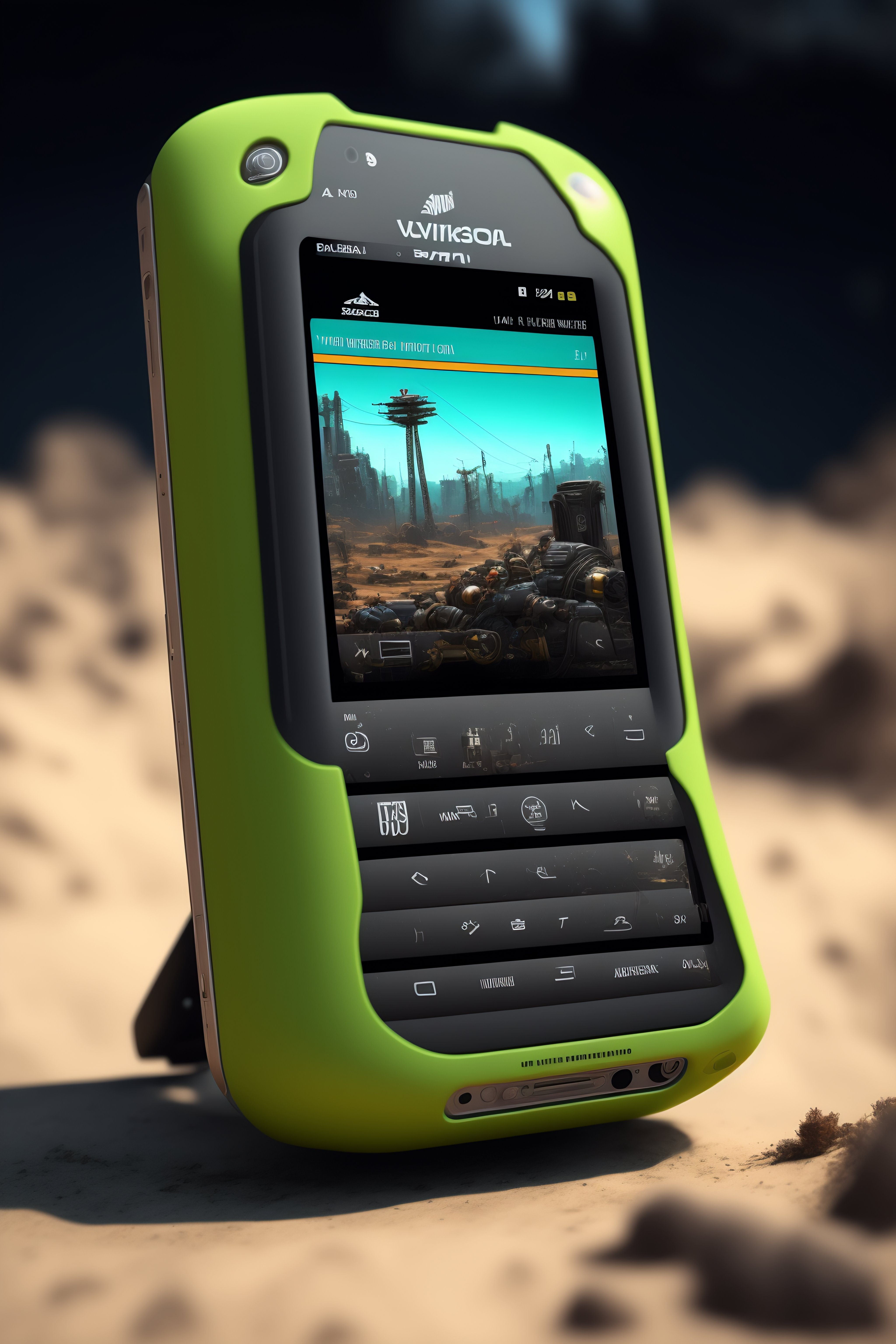 Lexica - An extremely complex Fallout 4 Mobile phone,Waste punk