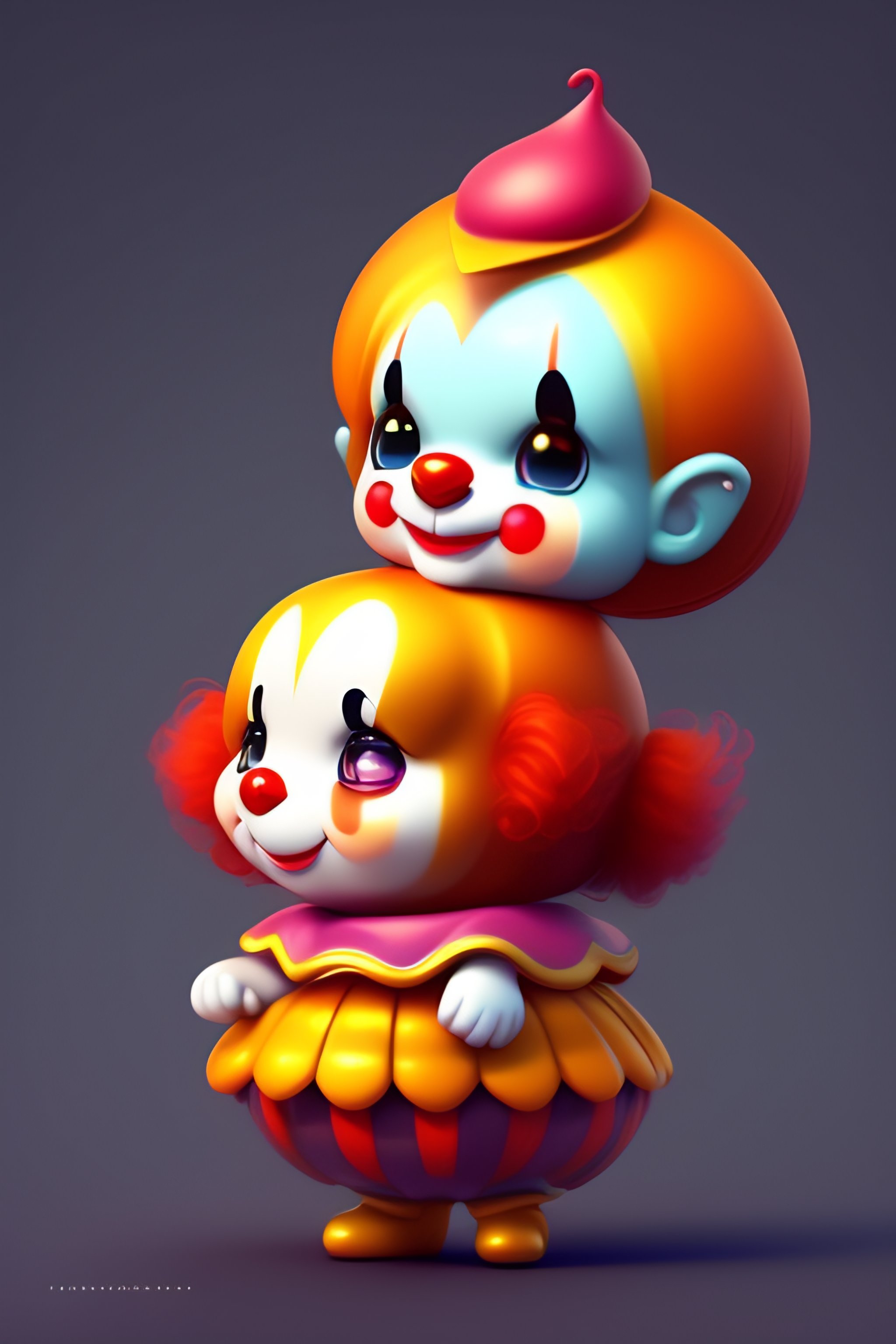 Lexica - Cute and adorable cartoon, it clown, baby, fantasy, dreamlike ...