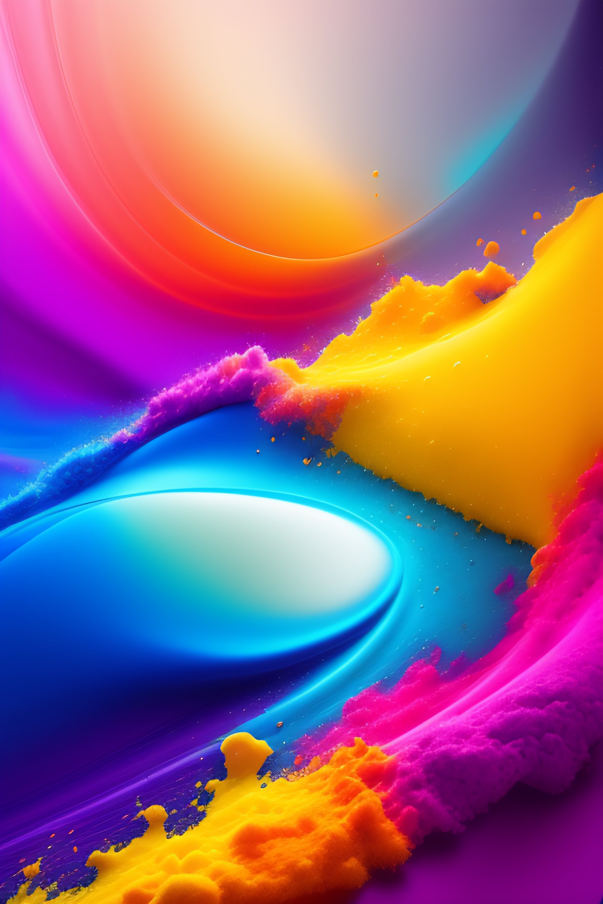 Lexica - Powder splash, vibrant complementary colors, white ...