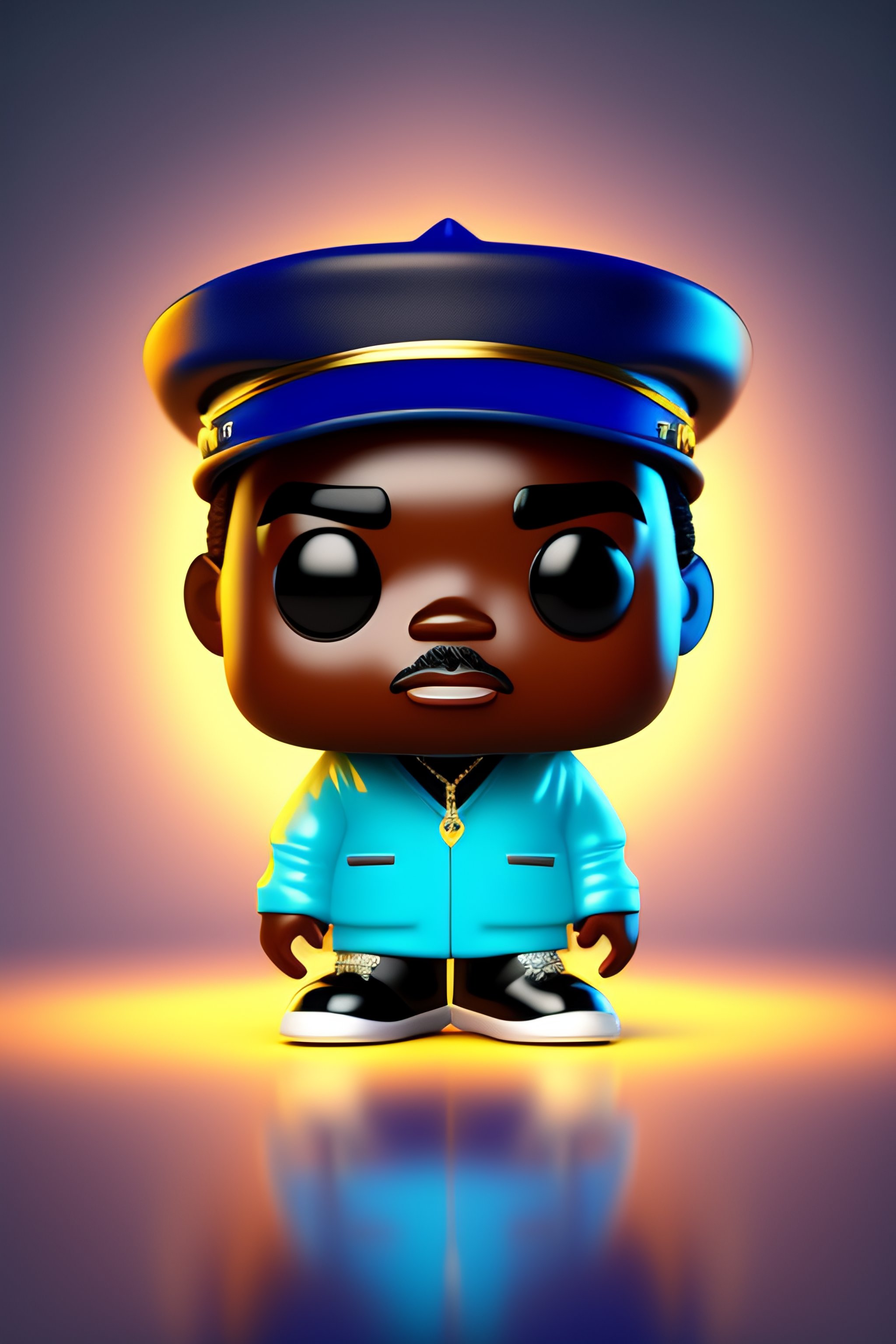 Lexica - 3d render of funko pop rappers light guy blue eyes a little ...
