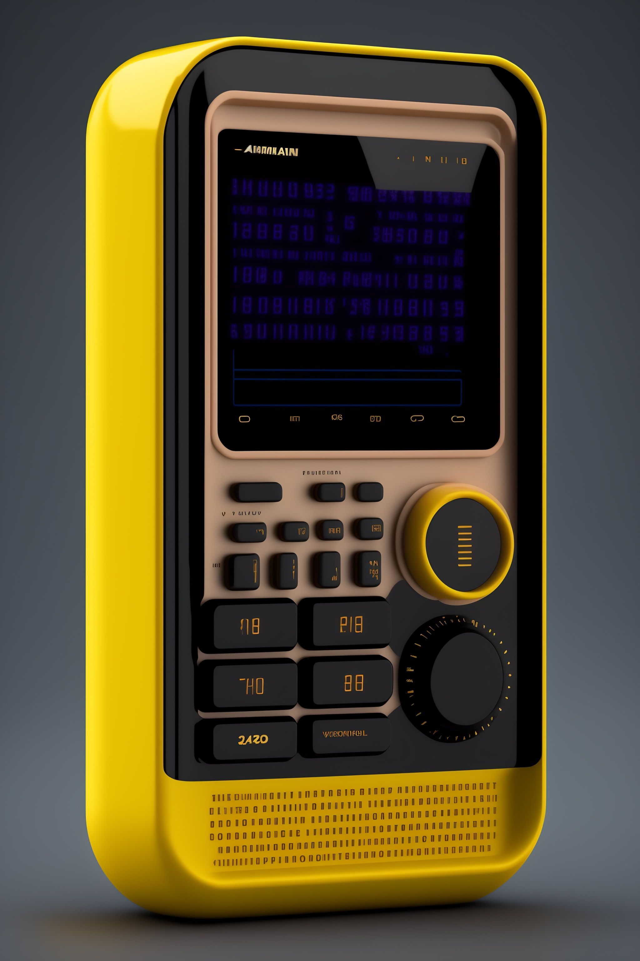 Lexica - Vintage personal handheld computer device, 1990s, c4d render ...