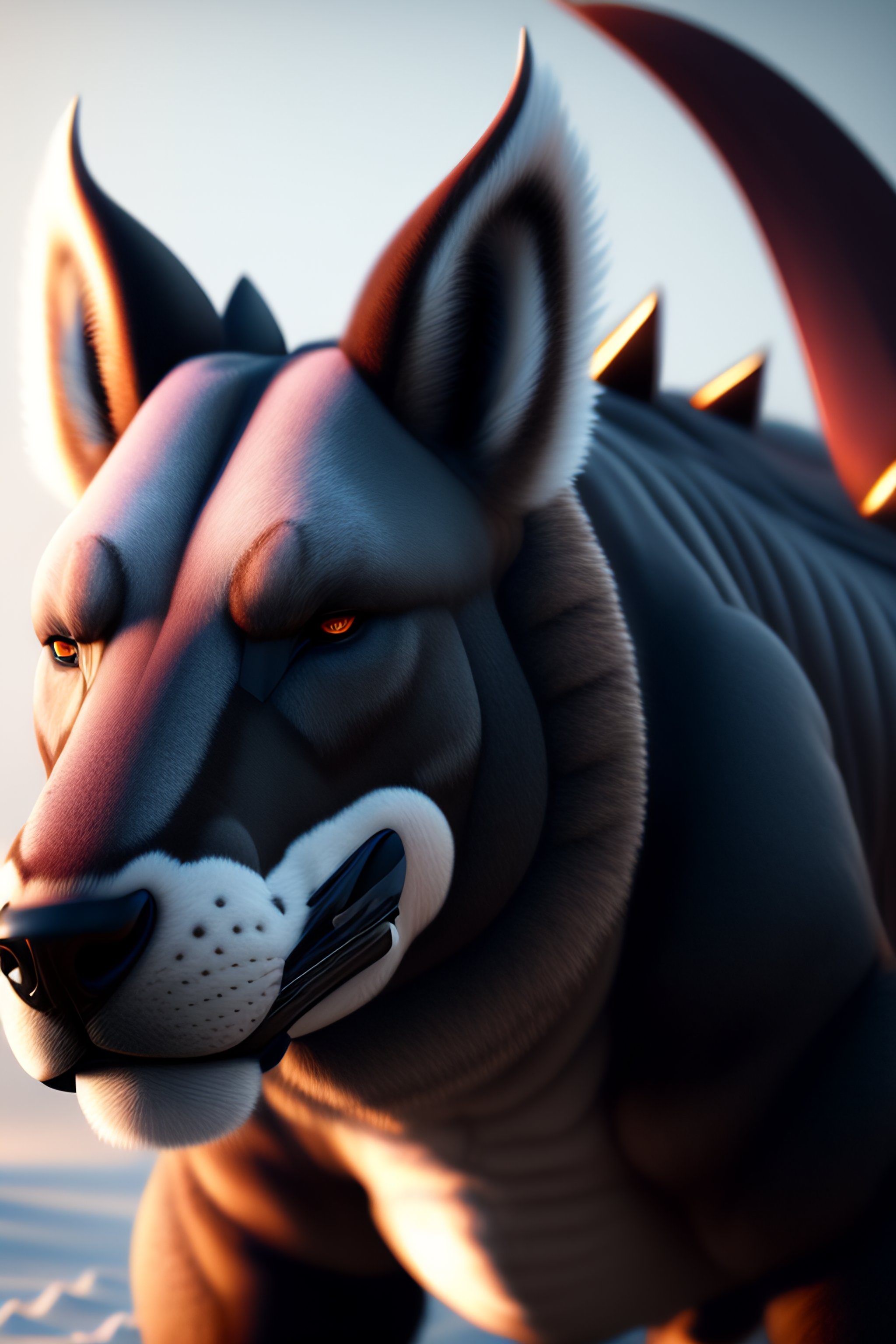 Lexica - Ultra hd! realistic, Greymon, soft fur, dreamy, landscape ...