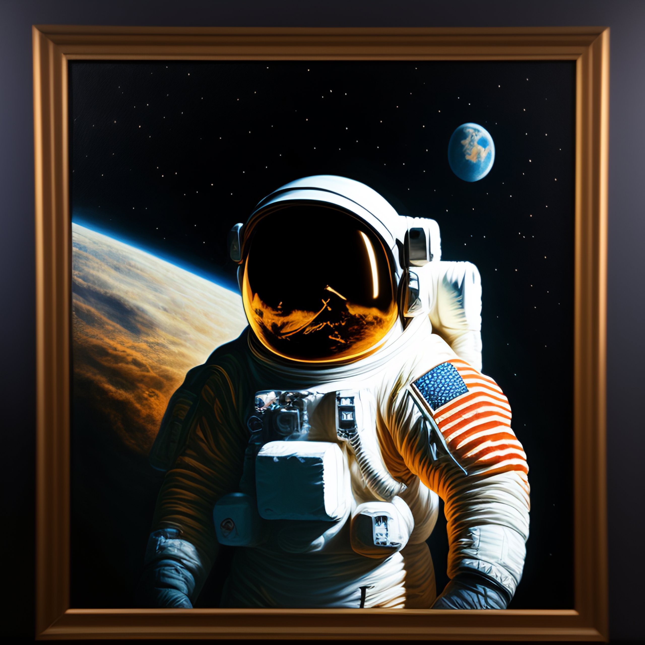 Lexica - Astronaut on the moon, oil painting by Rembrandt