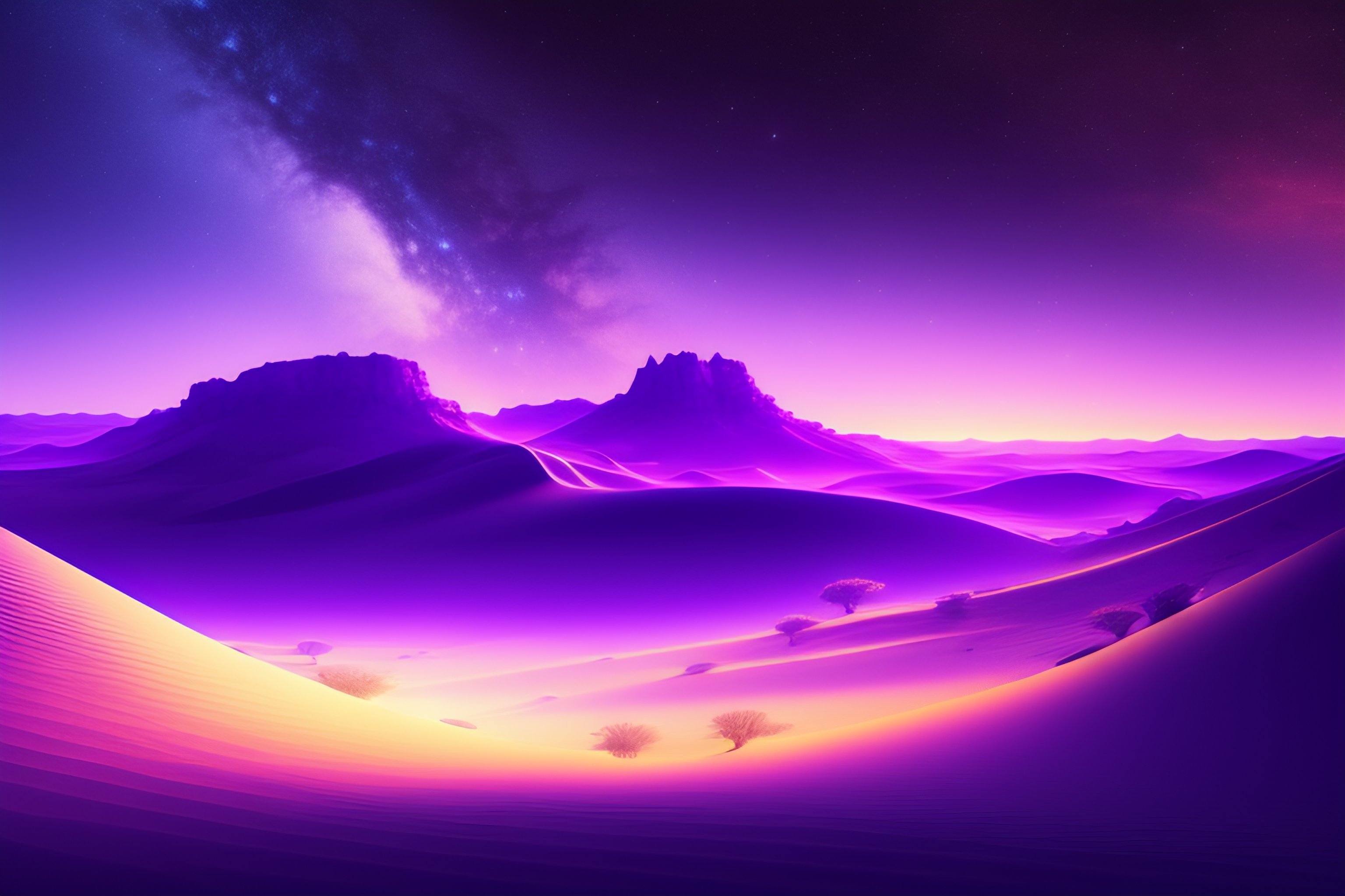 Lexica - Beutiful purple stary night, concept art, 4 k, light dust ...
