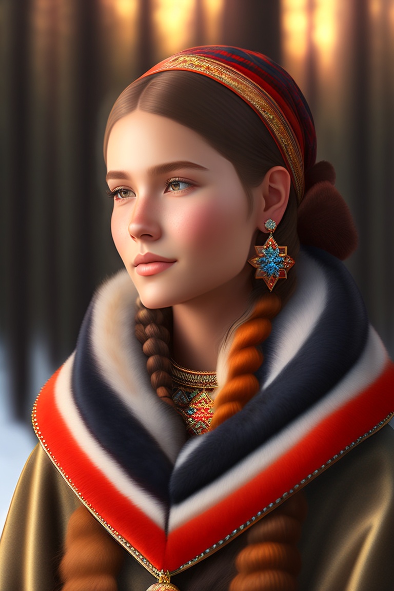 Lexica - A beutyfull sami girl from Laponia, jwellery,traiditional ...