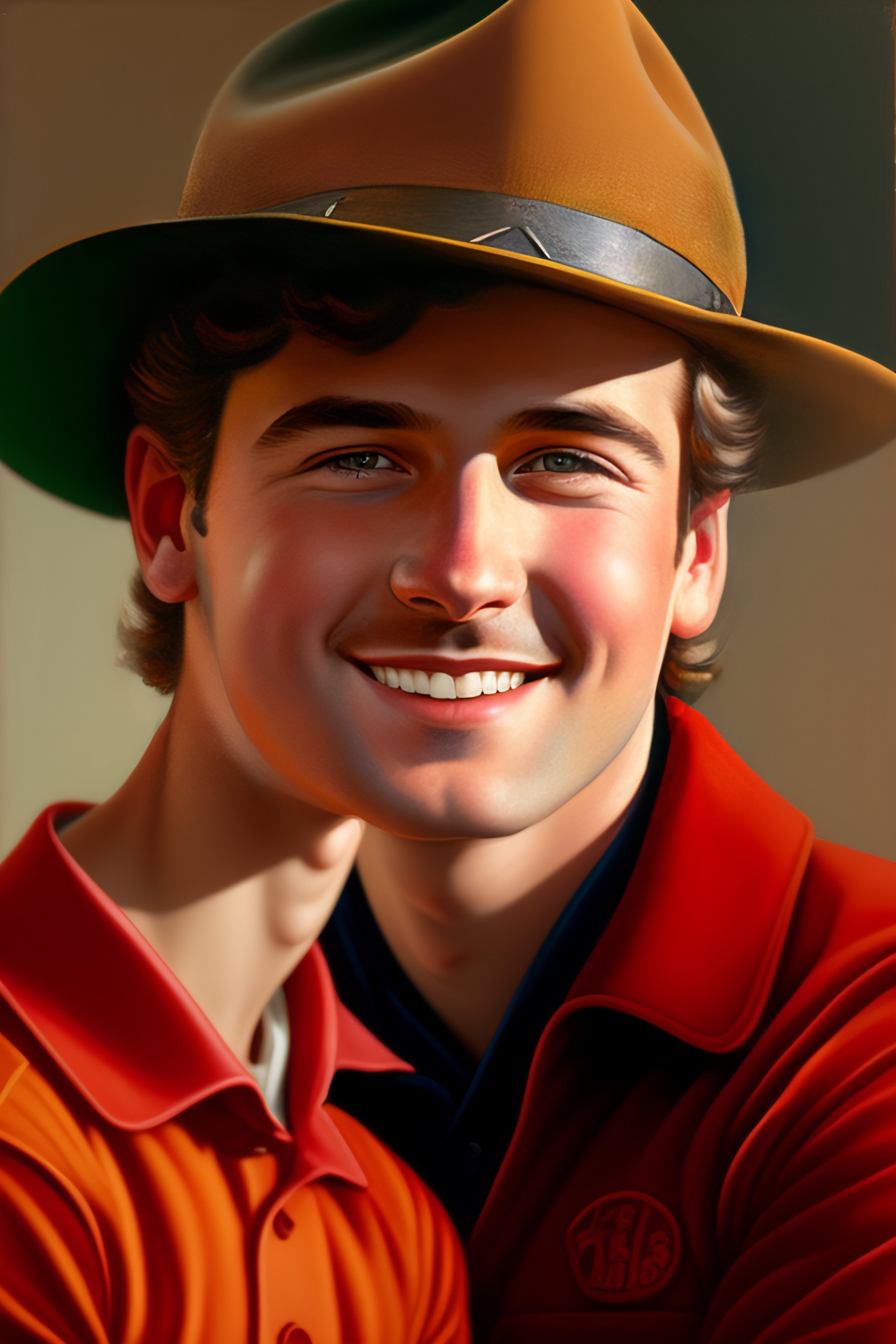 Lexica - Portrait of Young Lage with red berett