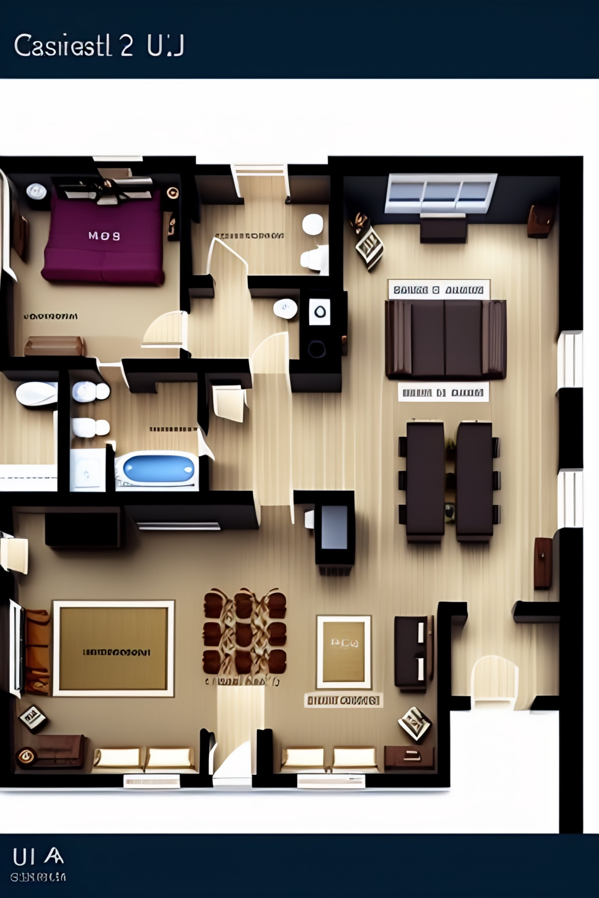 Lexica - Floor plan of ultra modern event hall