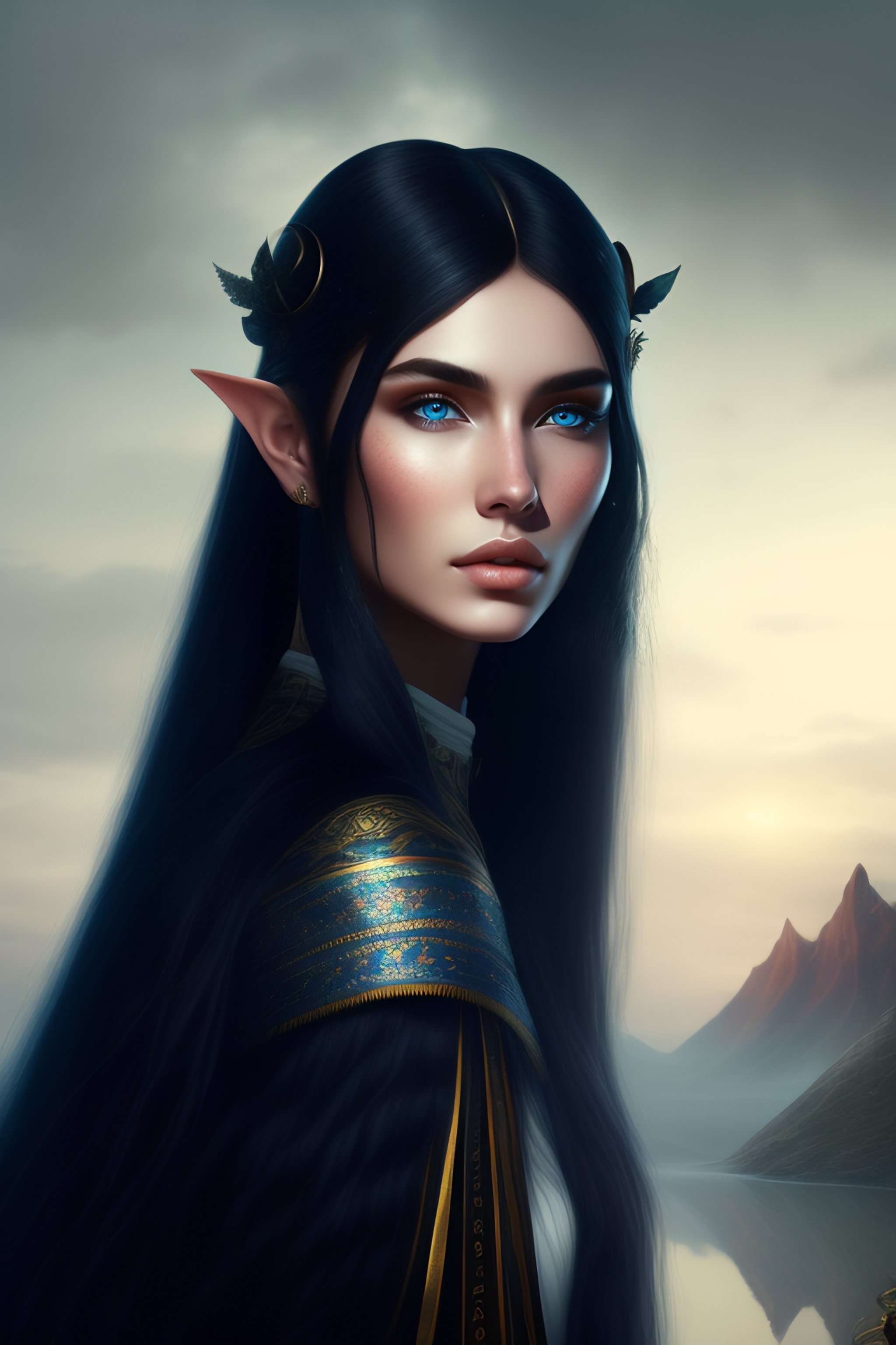 Lexica - Deep dark fantasy, girl with long black hair, white pepper ...