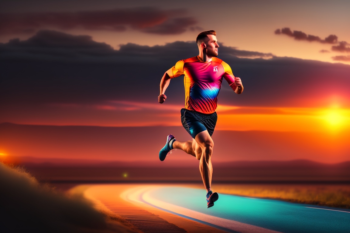 Lexica - ATHLETE RUNNING IN THE SUNSET, PHOTOGRAPHIC QUALITY, 8K ...