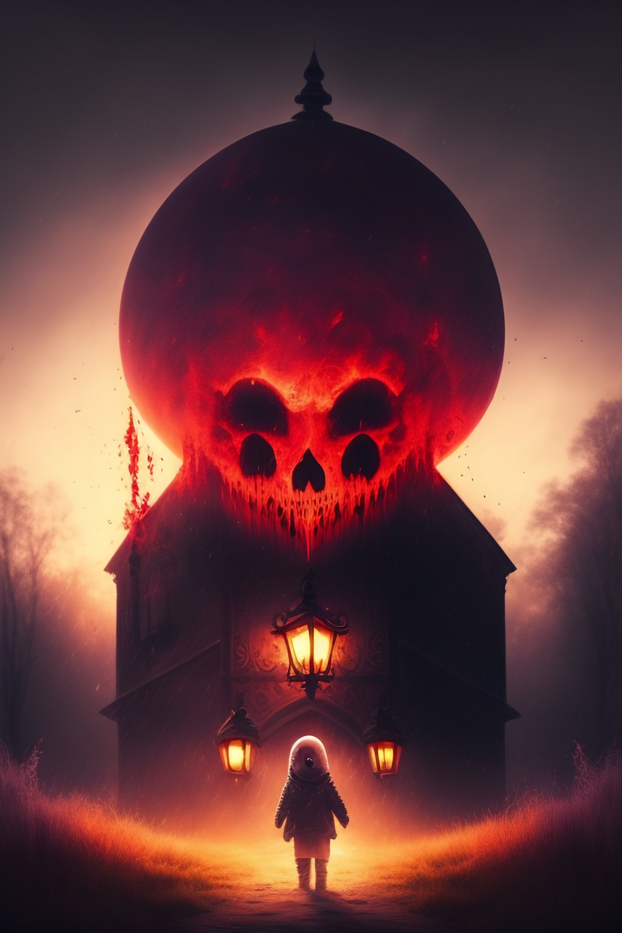 Lexica - Creepy ghost with thousand eyes in the faces, full of blood ...