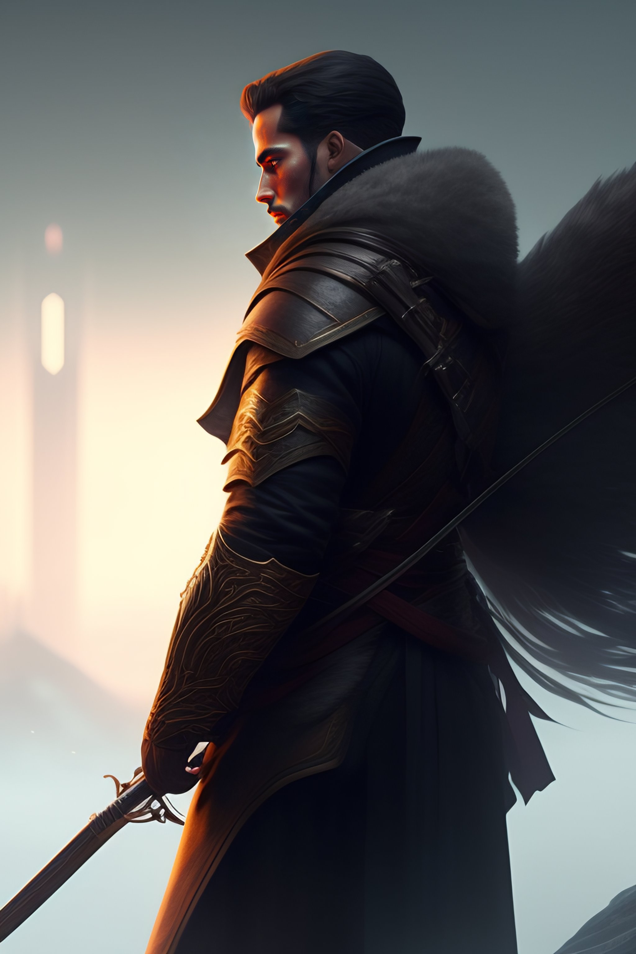 Lexica - A faceless hunter holding a bow, cinematic and atmospheric ...