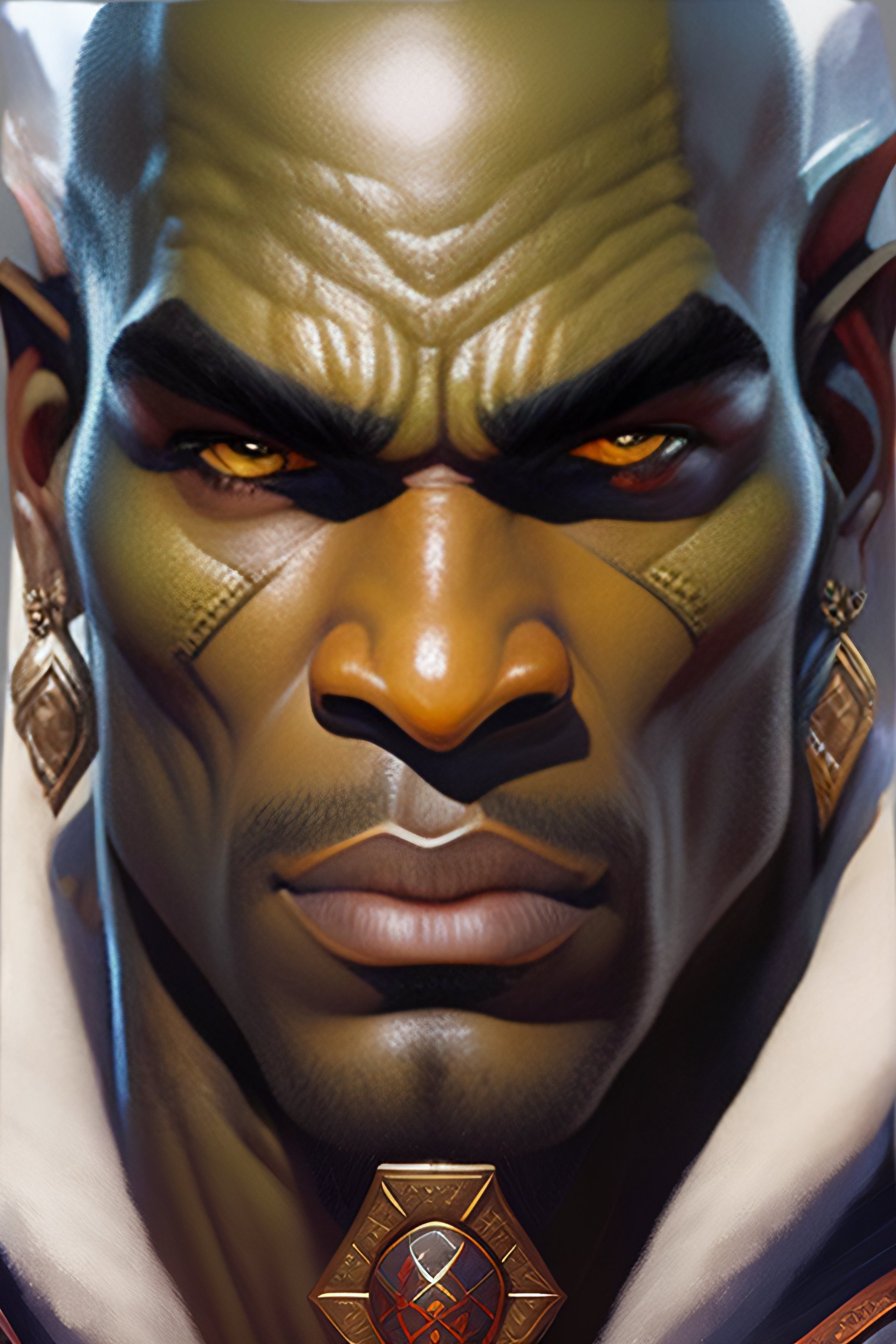 Lexica - Dungeons and dragons half orc character closeup portrait ...