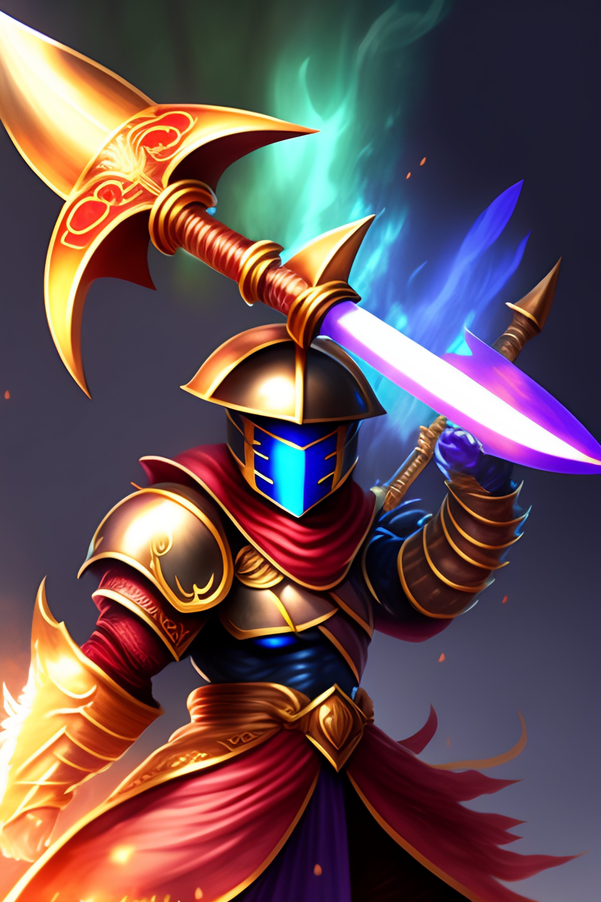 Lexica - Shovel knight swords concept art color full