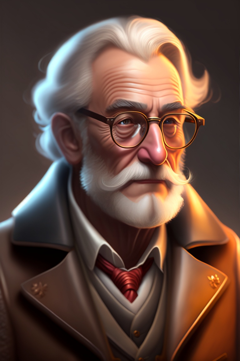 Lexica - Male character, old man, philosopher, dramatic, with glasses ...