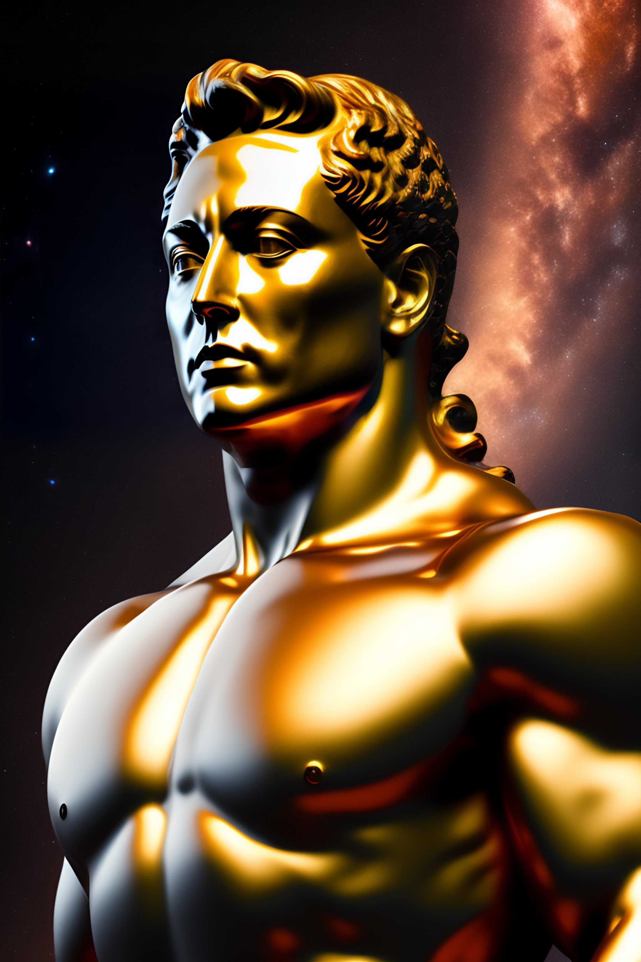 Lexica - Realistic old elon musk bust of a greek god statue. space ...