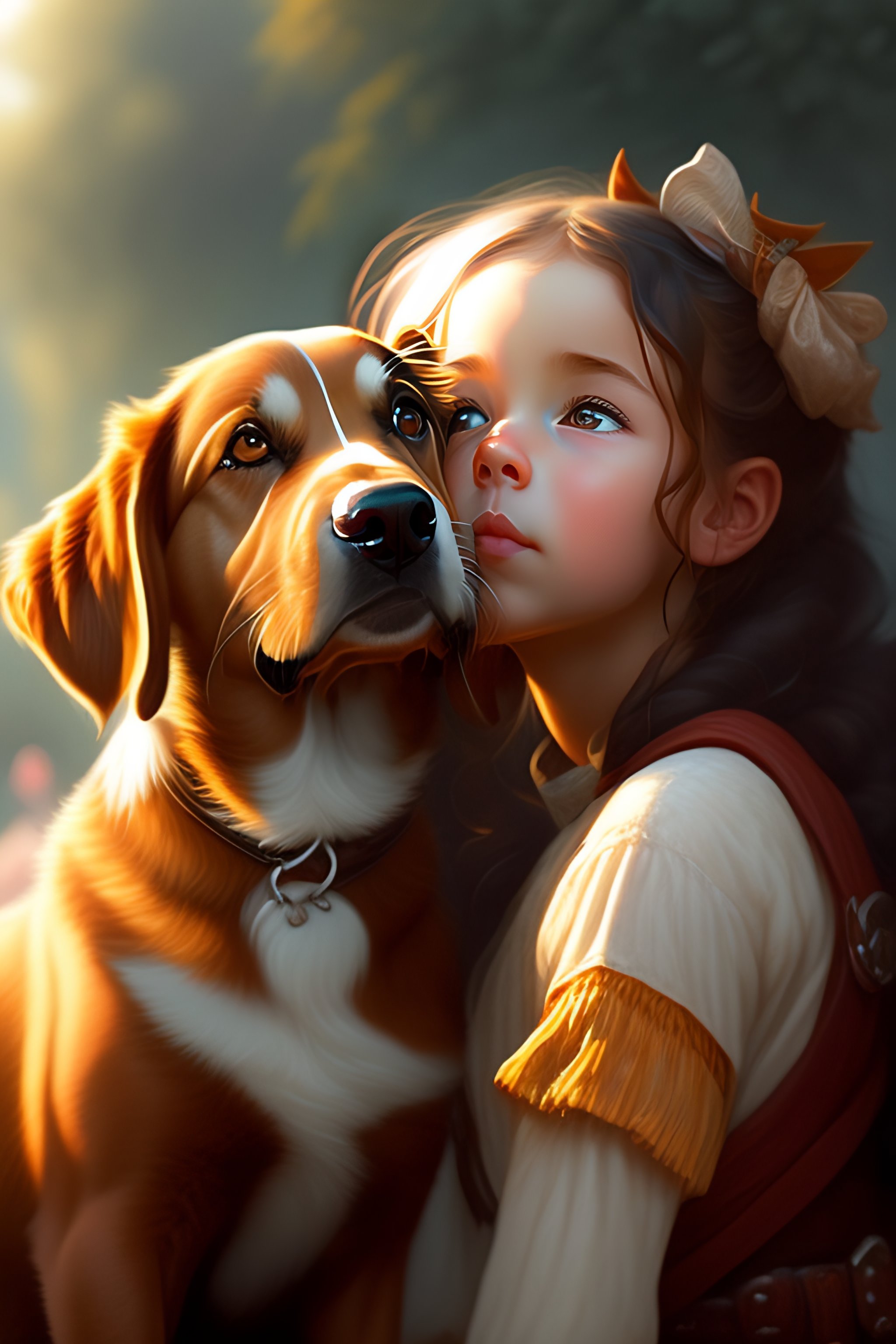 Lexica - A detailed picture of a cute calm girl flirting with boy ...