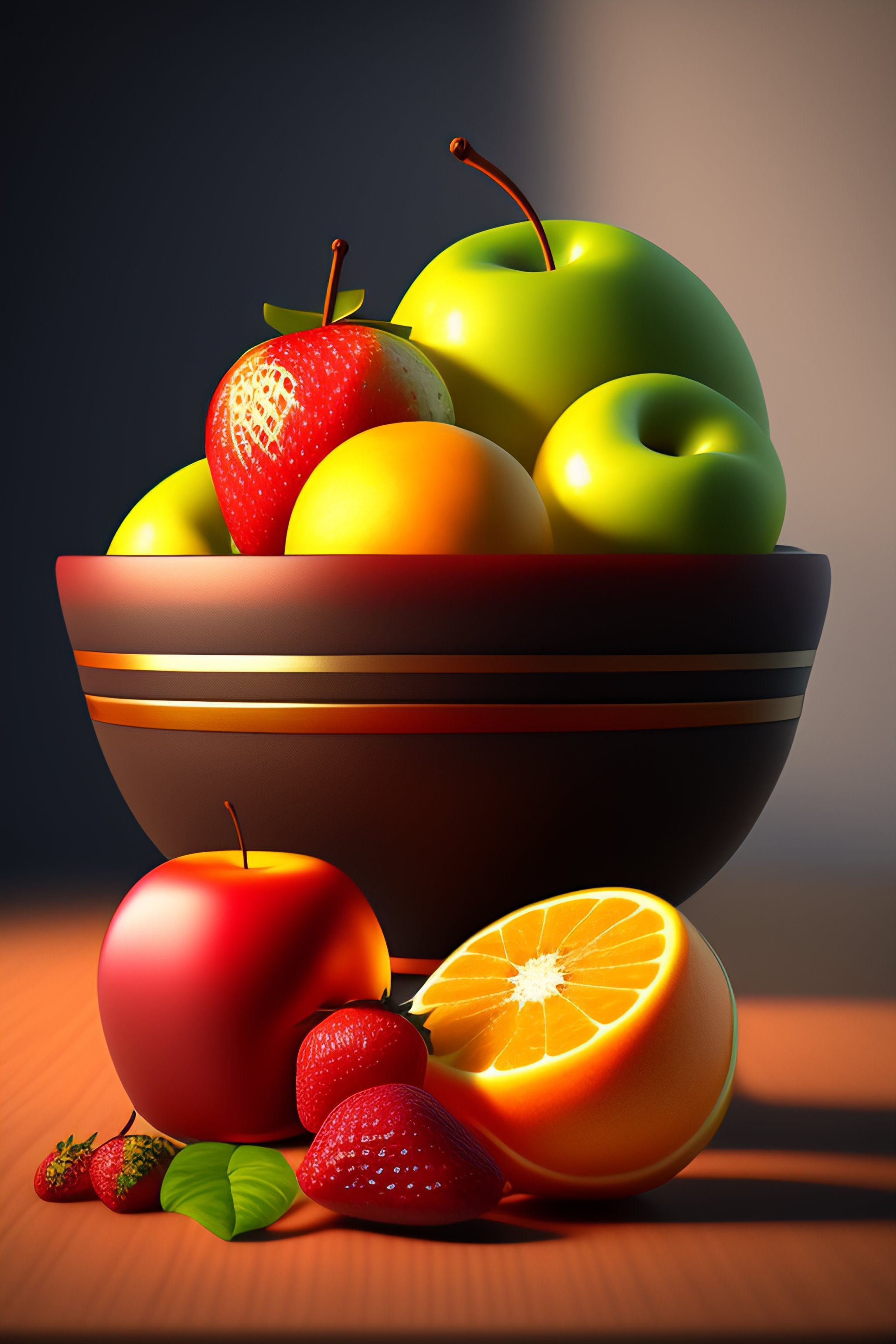 Lexica - Fruit still life bowl, juicy fruits, highly detailed, digital ...