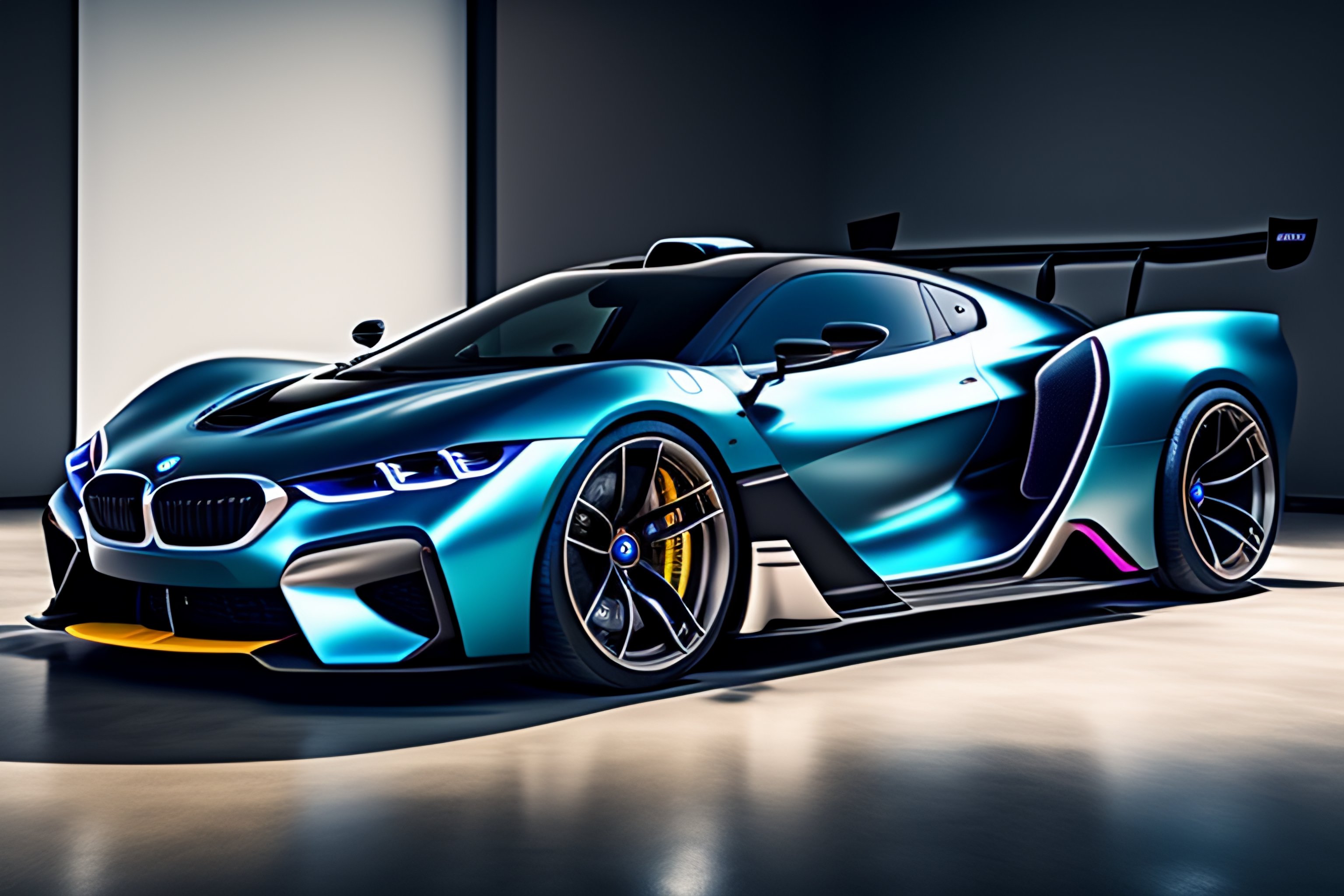 Lexica - BMW Hypercar in modern showroom