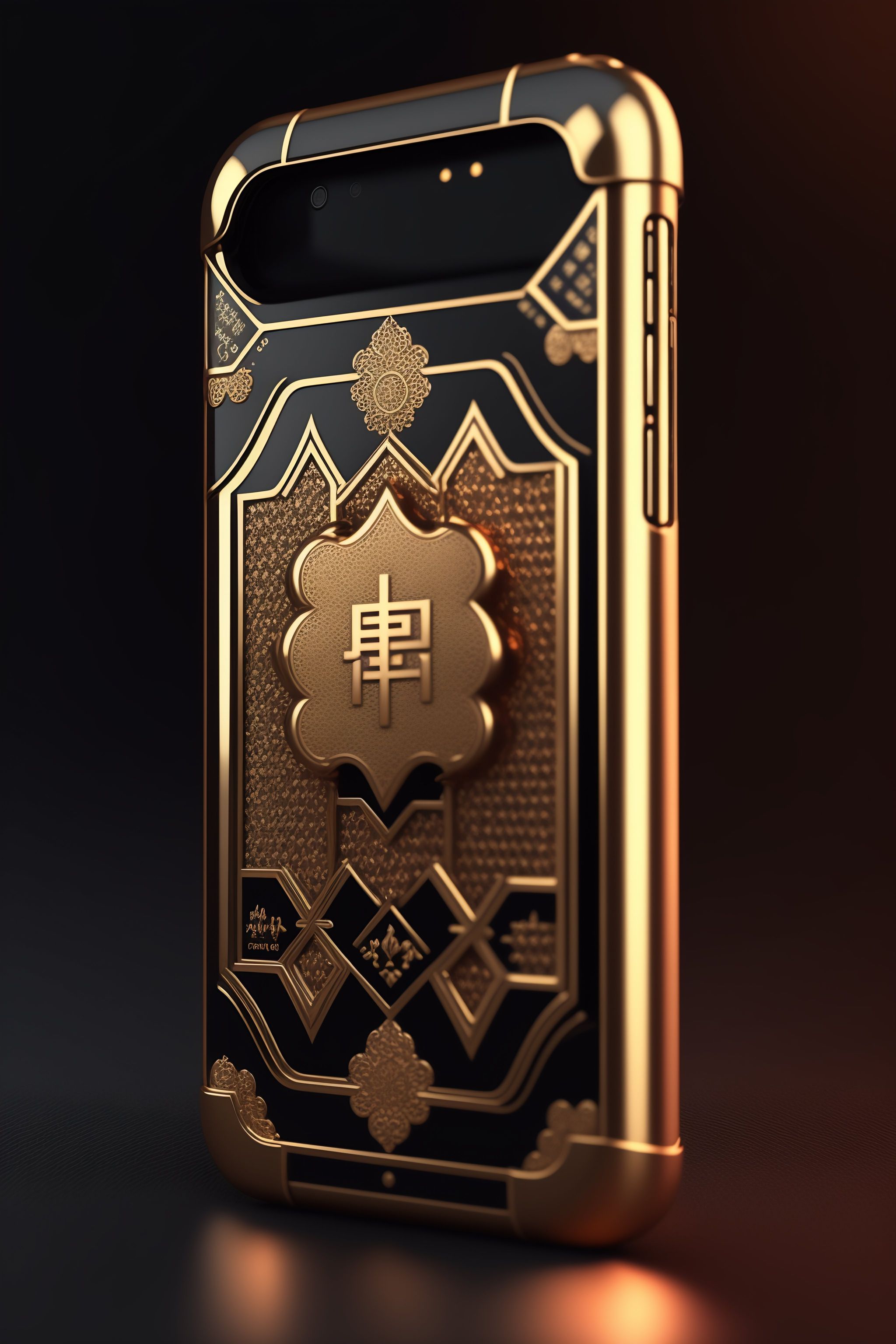 Lexica - A mobile phone with a Eastern Samurai pattern, Fashion ...