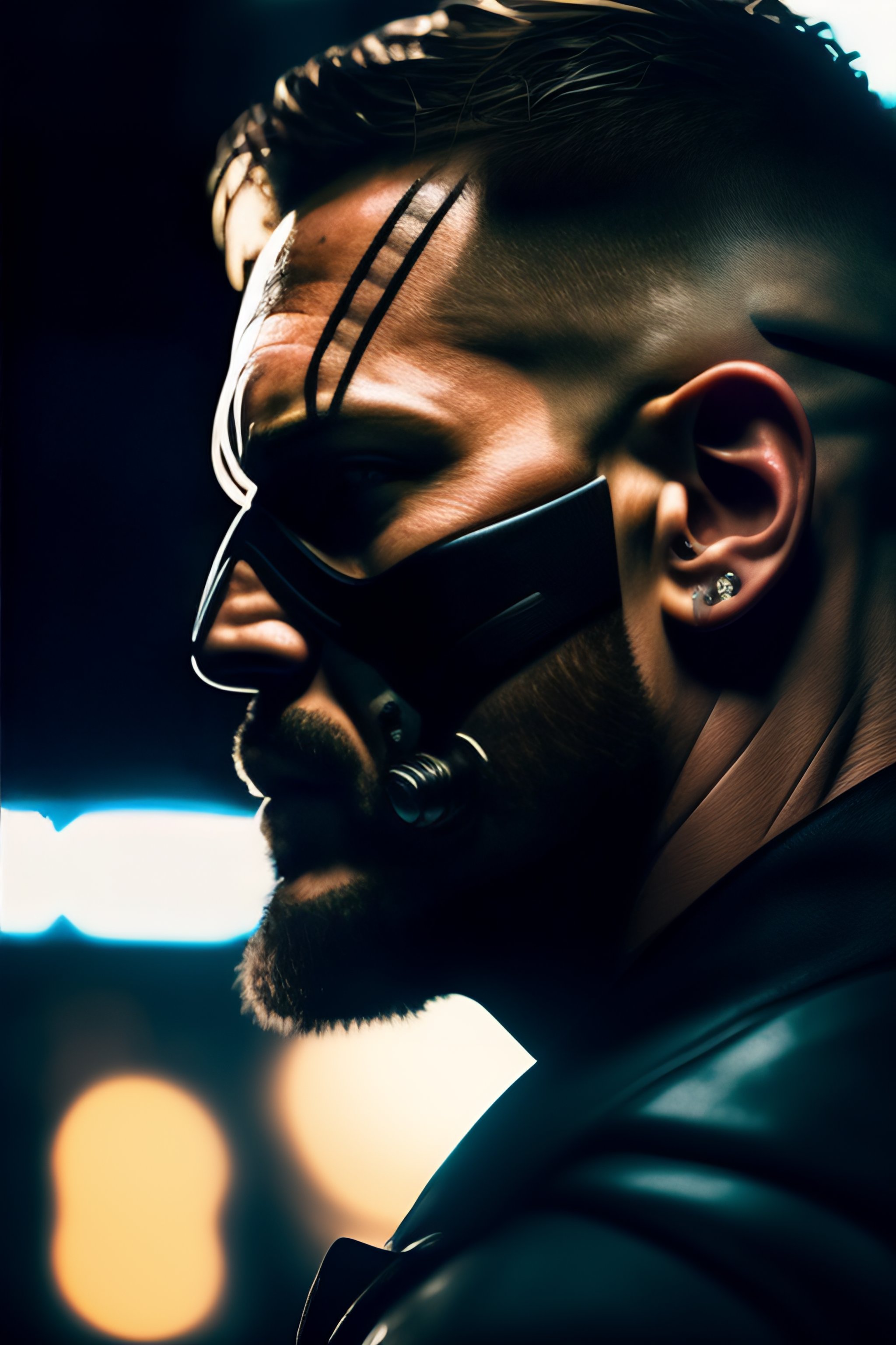 Lexica - Bane as a cyberpunk character, 4k, high detail, high ...