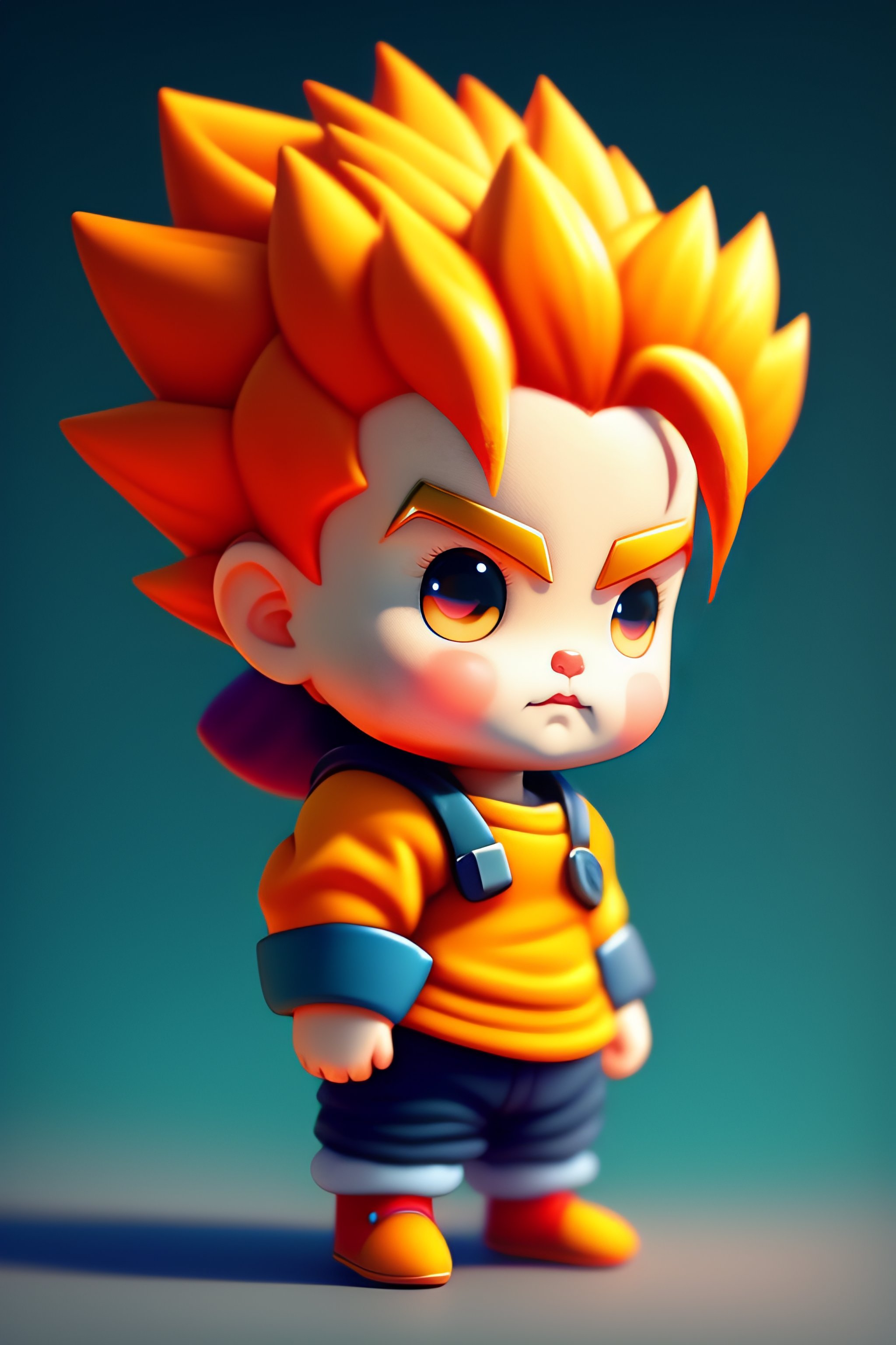 Lexica - Cute and adorable cartoon goku baby, fantasy, dreamlike ...