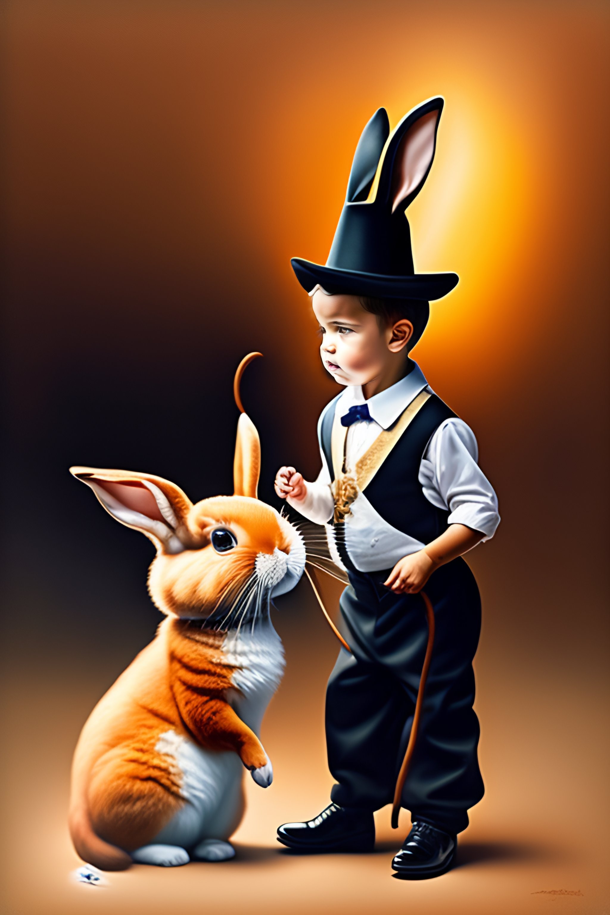 Lexica - Image of a magician pulling a rabbit from a hat