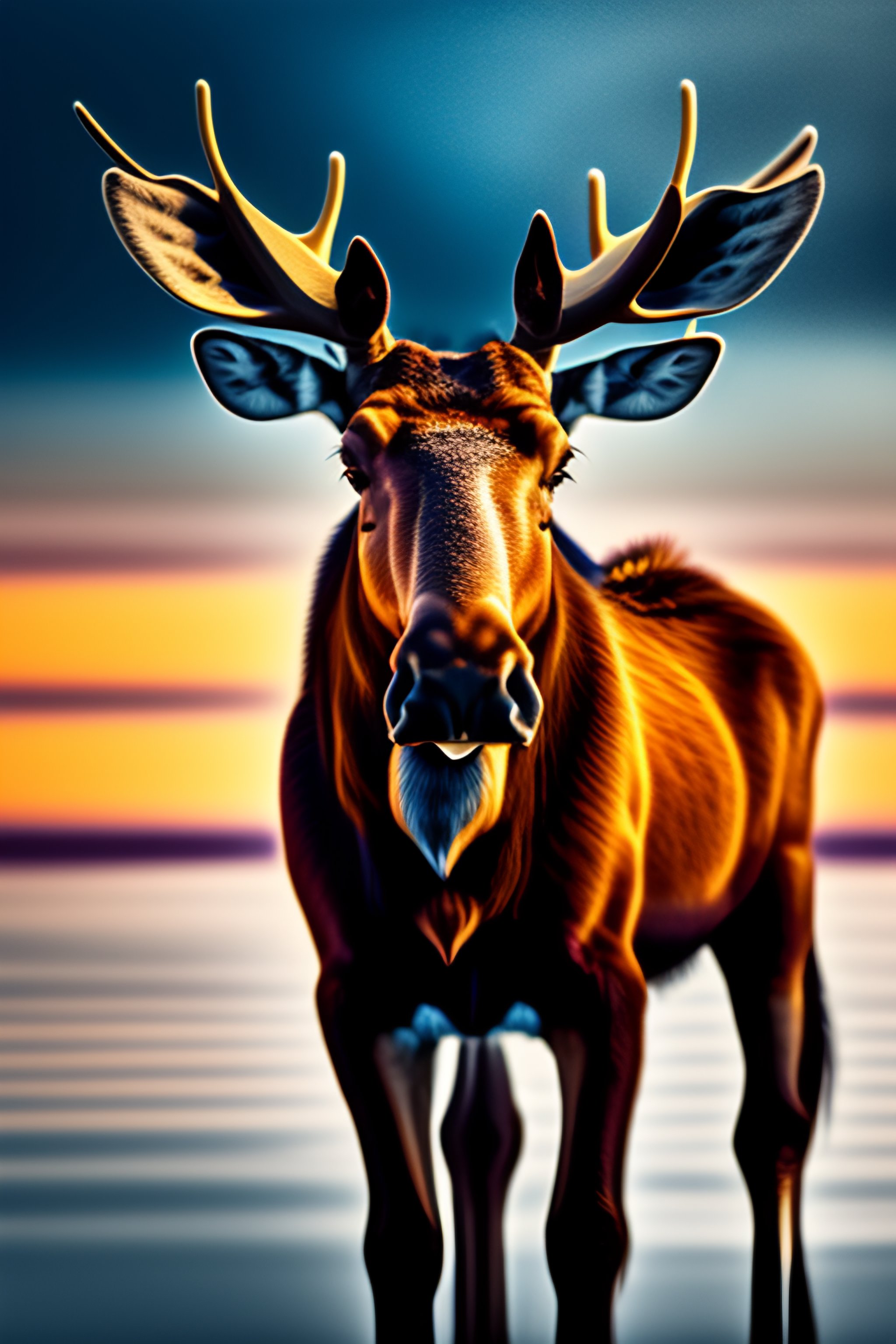 Lexica - A moose with sunglasses