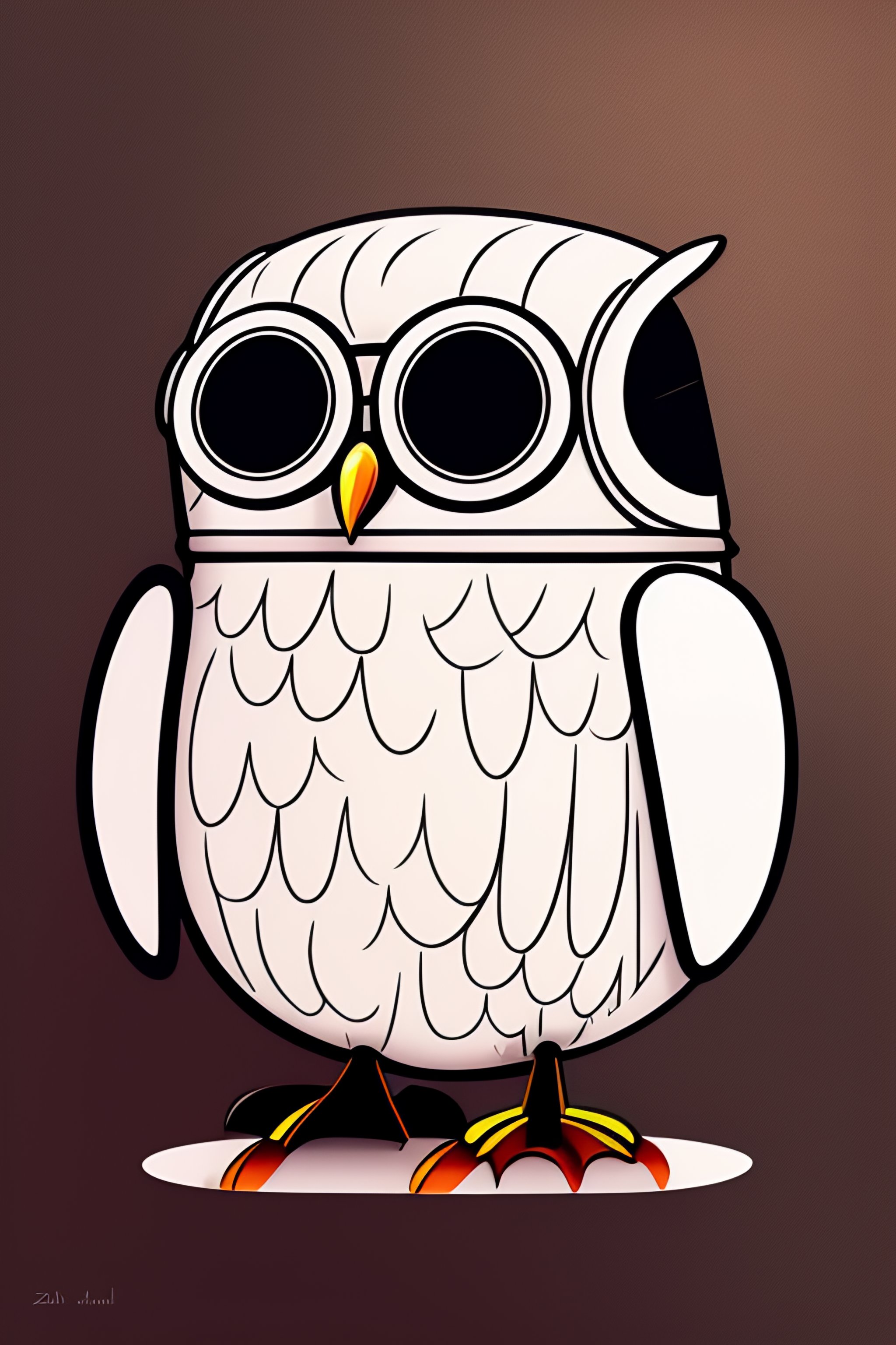 Lexica - Stylized one-line drawing of a robot owl