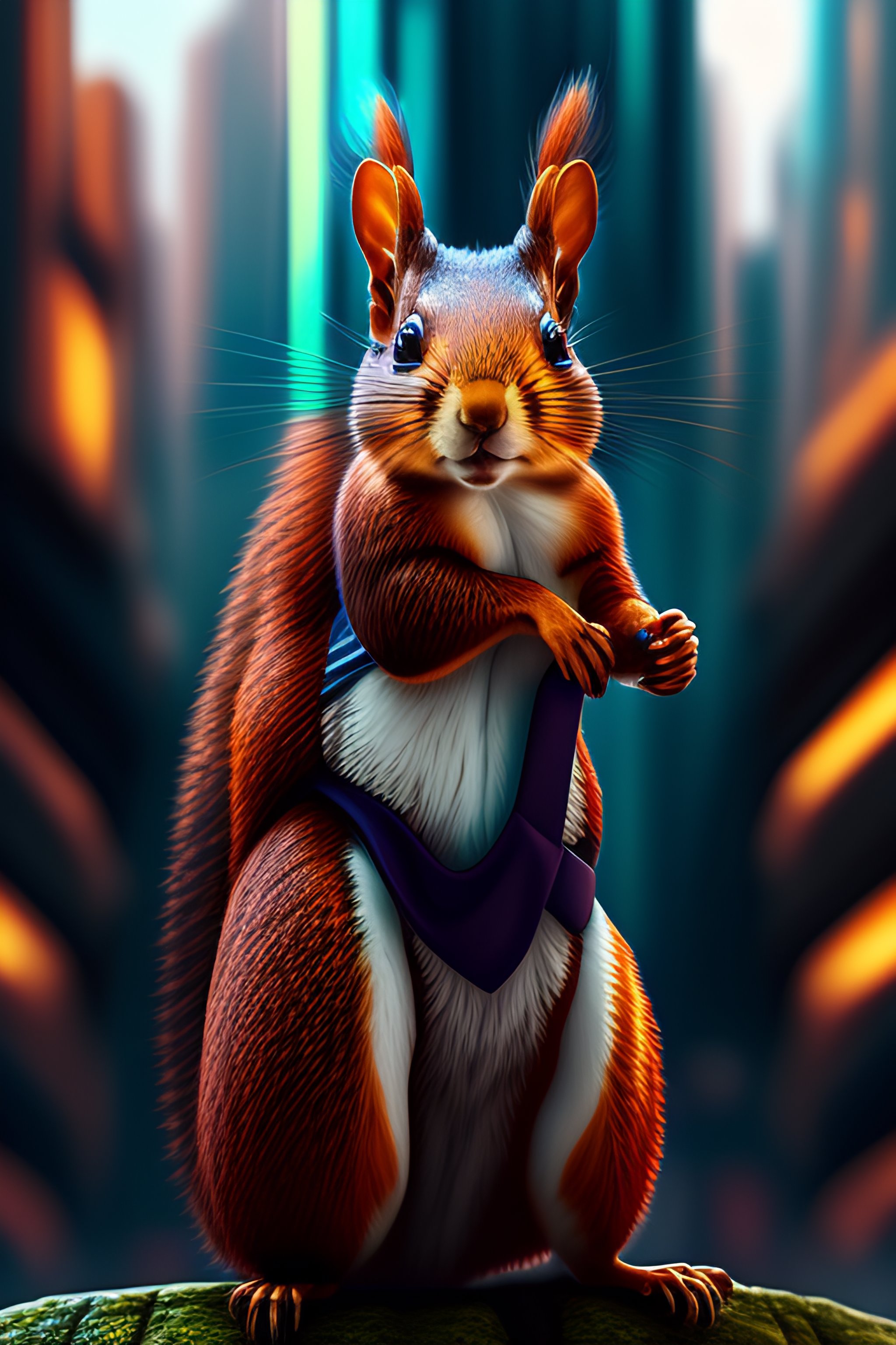 Lexica - A highly detailed long shot photo, cyberpunk giant rabid ...