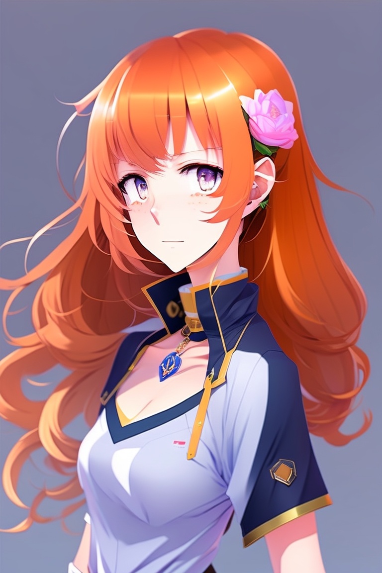 Lexica - Beautiful anime lass, flat color style