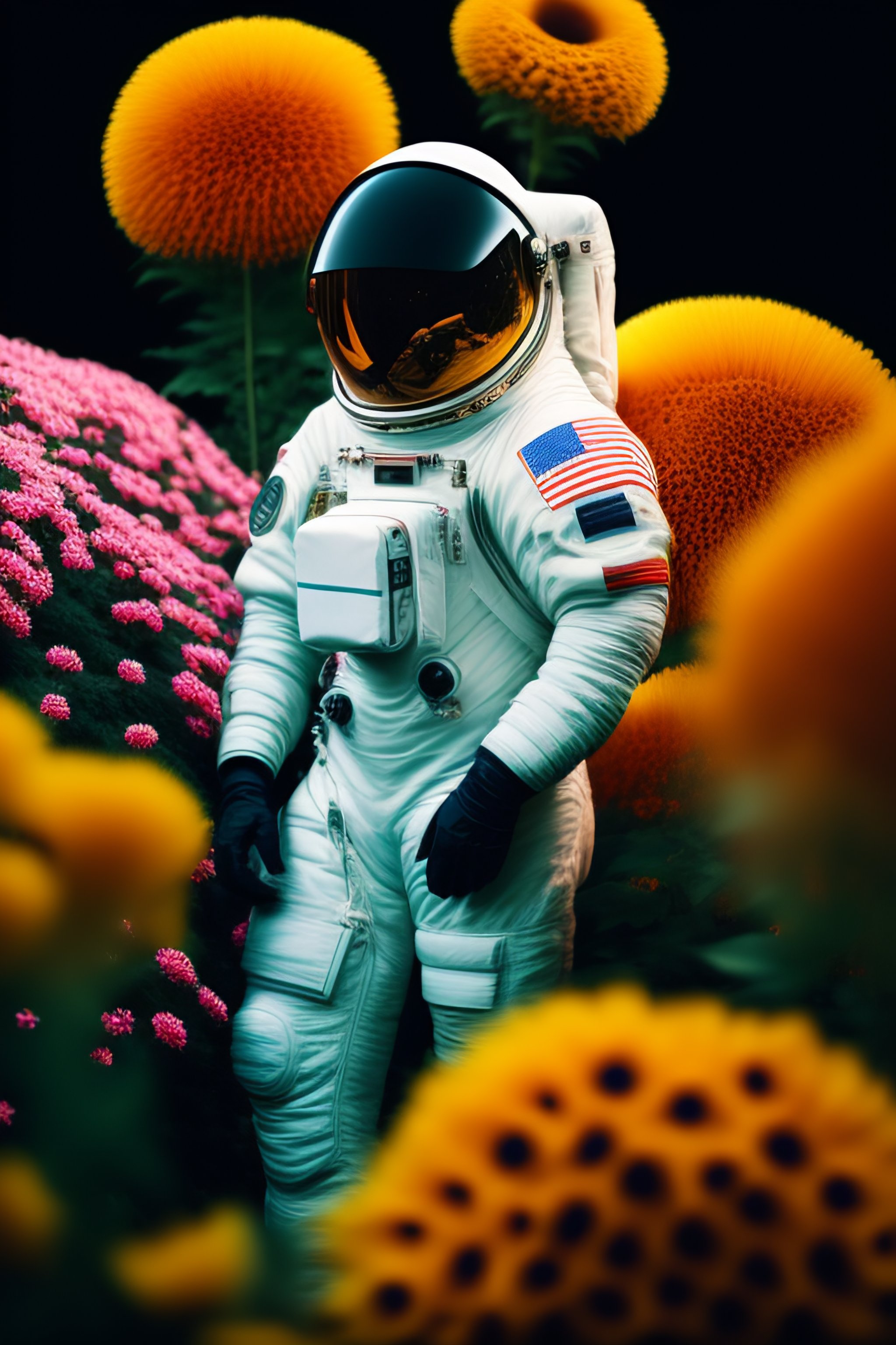 Lexica - Portra 400 high dpi film scan of a NASA astronaut wearing a ...