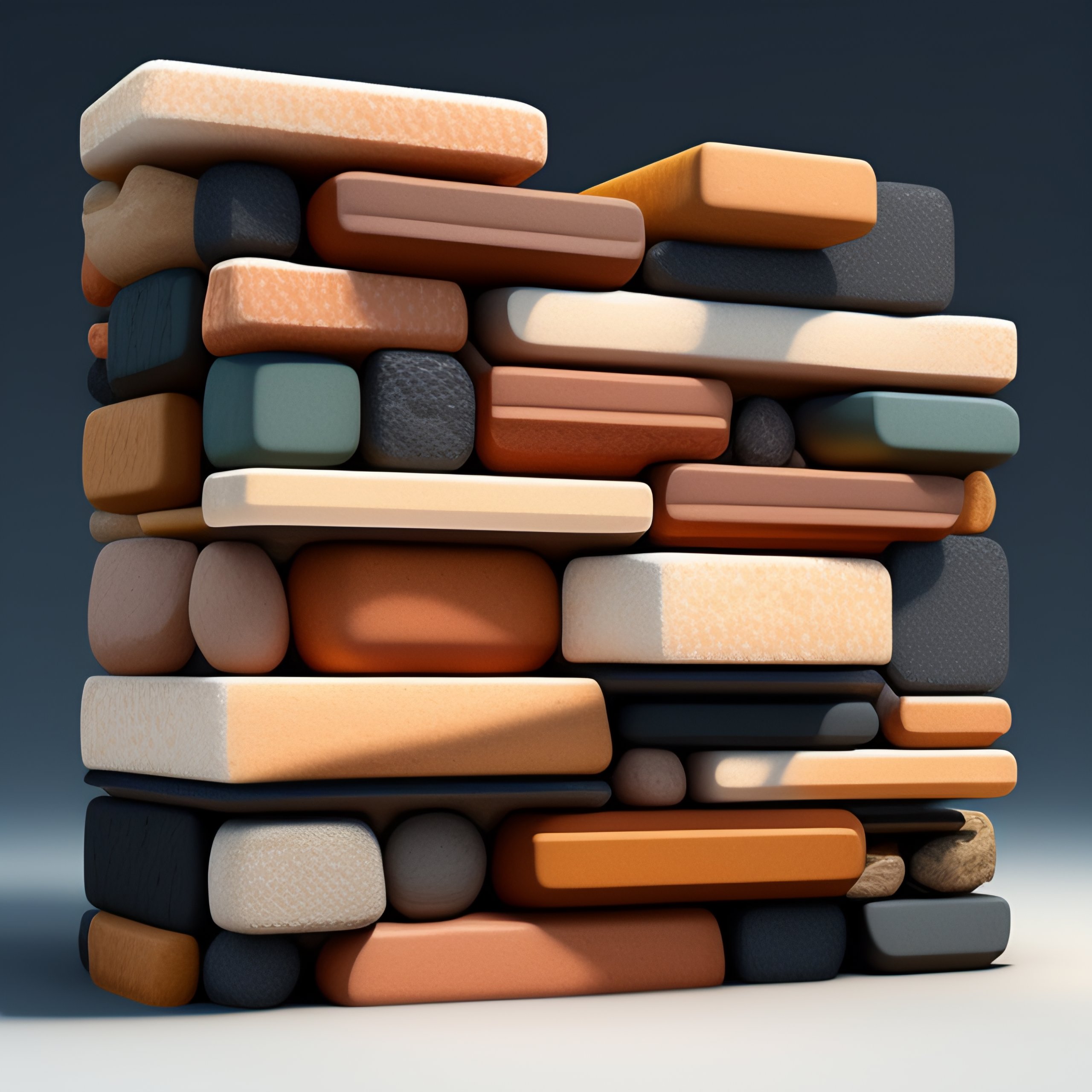 Lexica - Modular stone brick wall, stylized