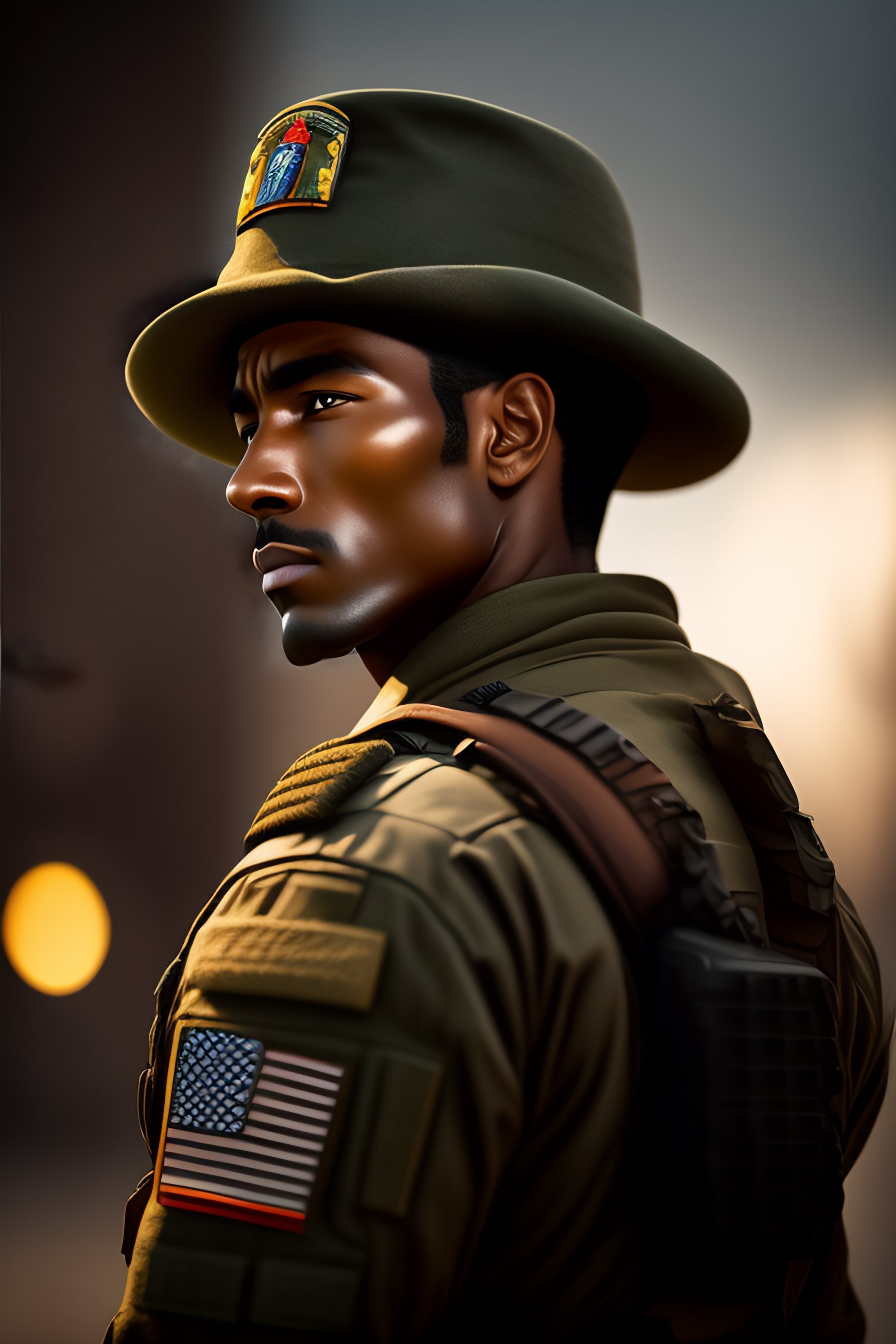 Lexica - Man soldier realistic