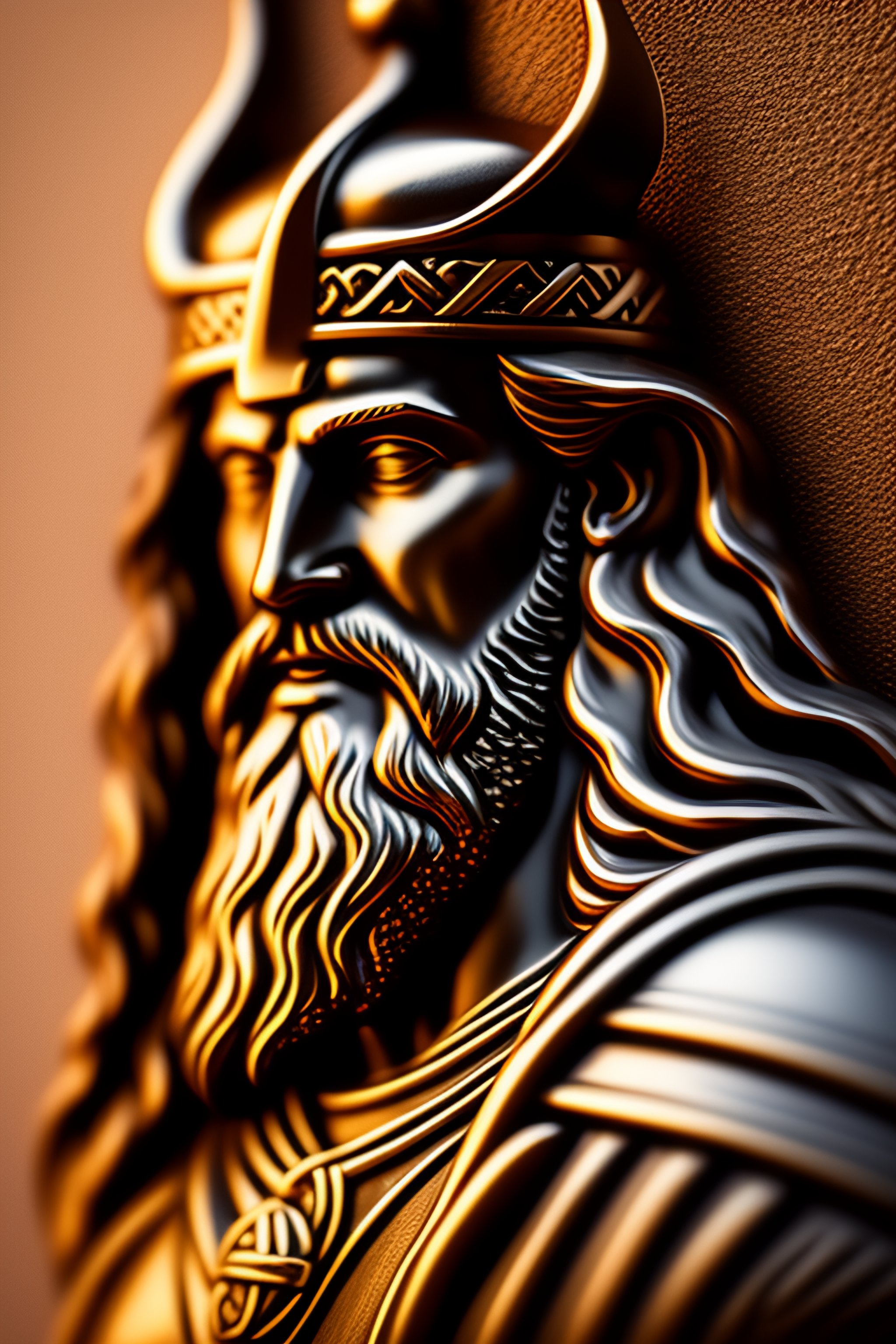 Lexica - Viking god thor, coin bas relief sculpting, medal, bronze ...