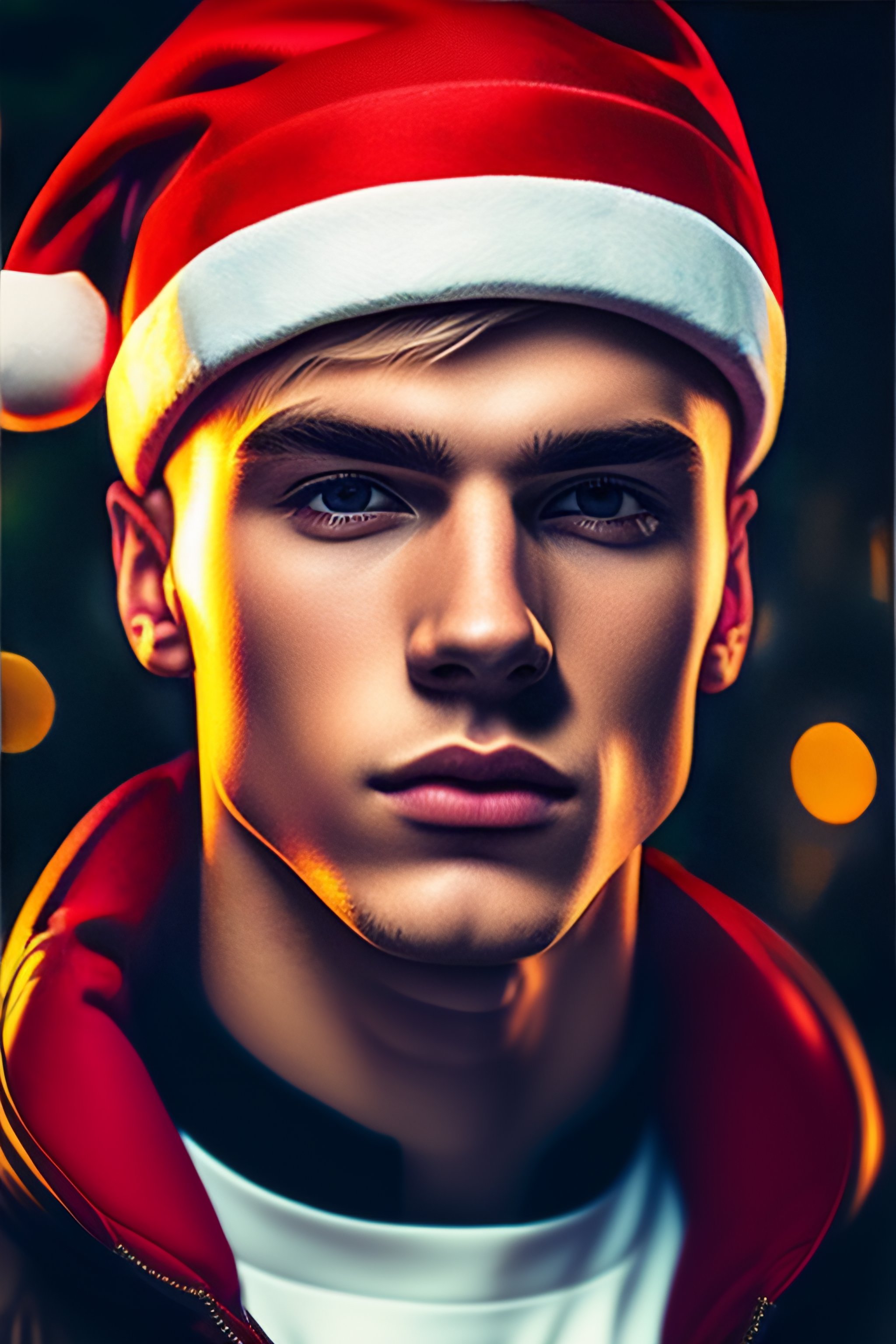 Lexica - 18 year old male polish rapper at christmas party, blonde hair ...